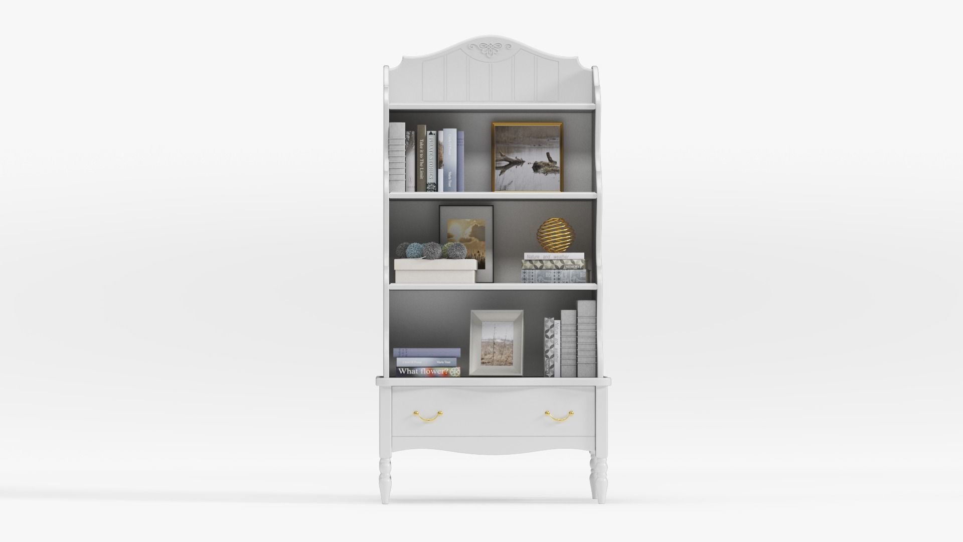 Classic bookcase 3D model | CGTrader