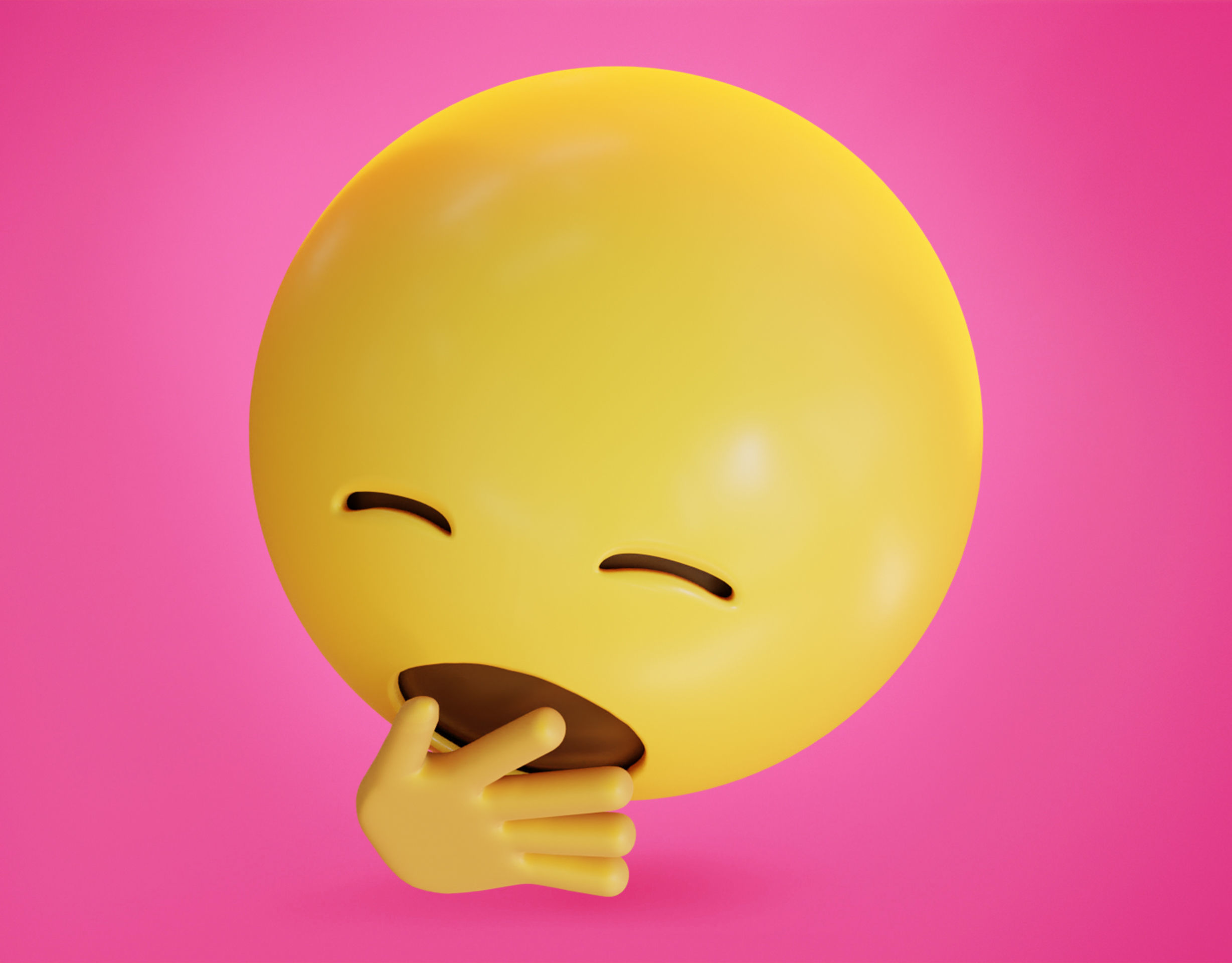 3D model Yawning face Animated Emoji VR / AR / low-poly | CGTrader