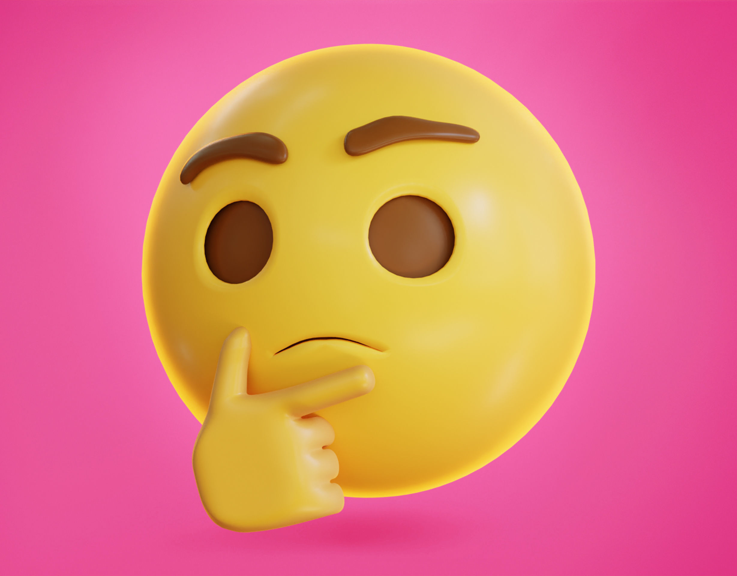 3D model Thinking face Animated Emoji VR / AR / low-poly | CGTrader