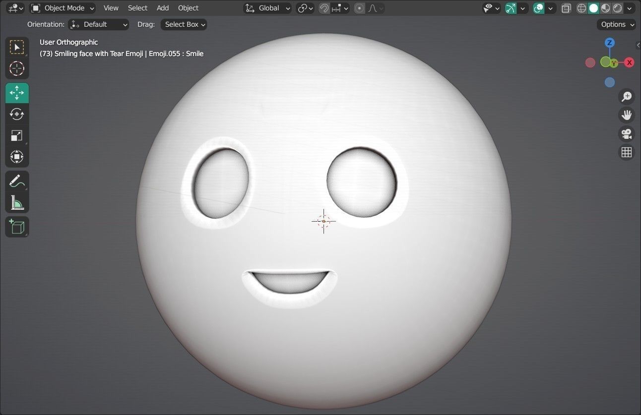 3D model Smiling face with Tear Animated Emoji VR / AR / low-poly ...