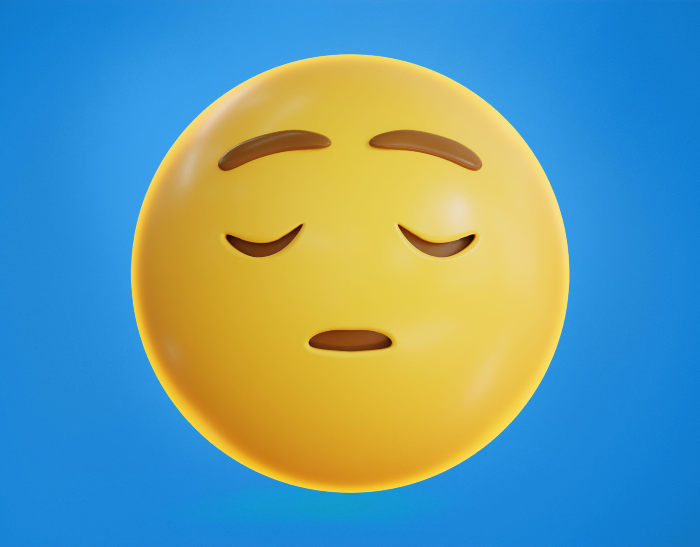 3D model Sleepy face Animated Emoji VR / AR / low-poly | CGTrader