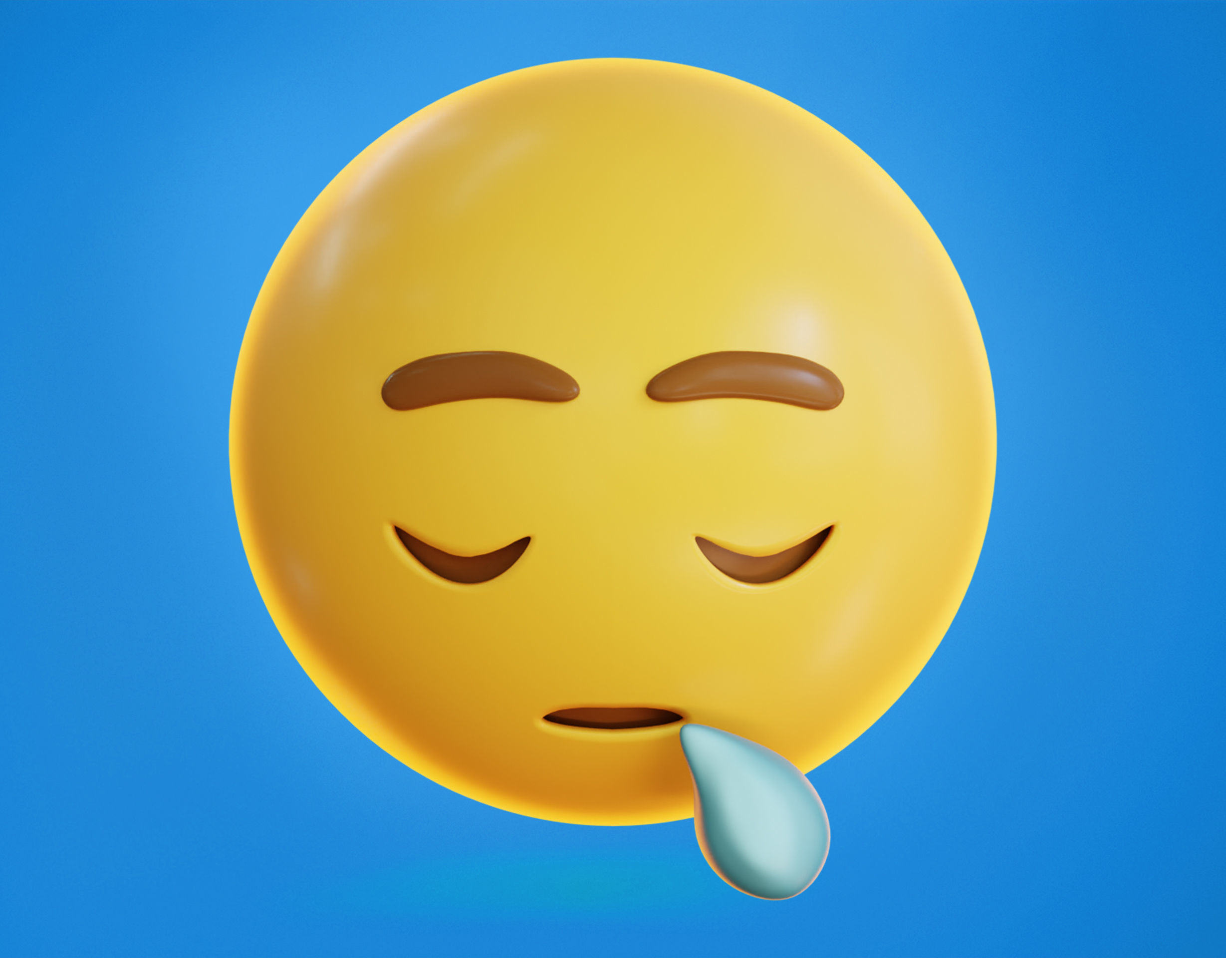 3D model Sleepy face Animated Emoji VR / AR / low-poly | CGTrader