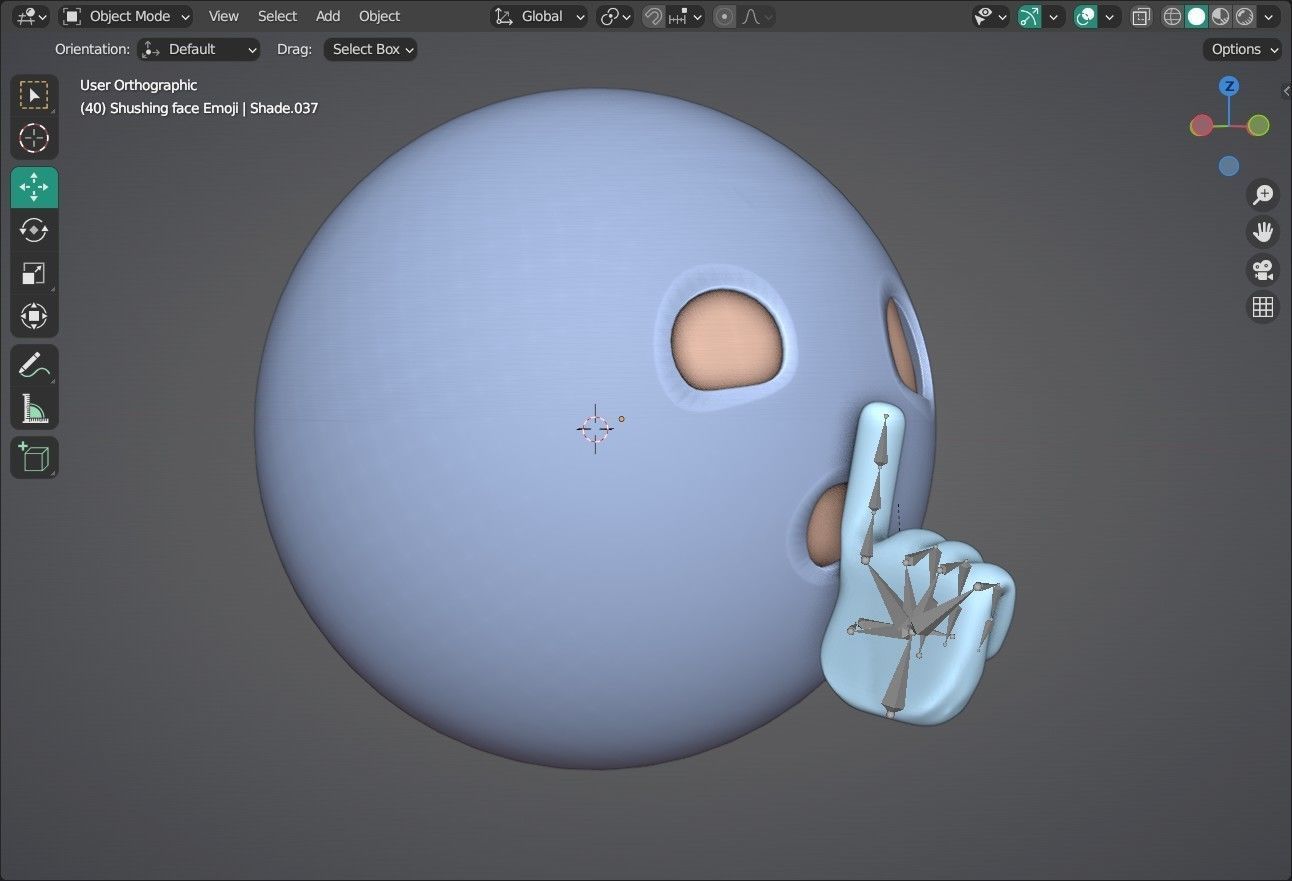 3D model Shushing face Animated Emoji VR / AR / low-poly | CGTrader