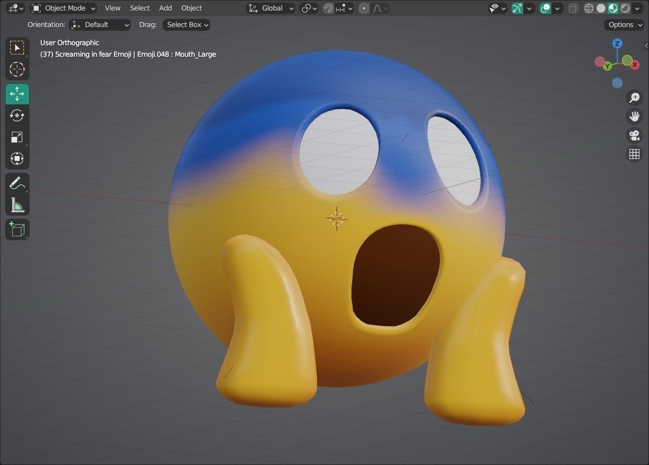 3D model Screaming in fear Animated Emoji VR / AR / low-poly | CGTrader