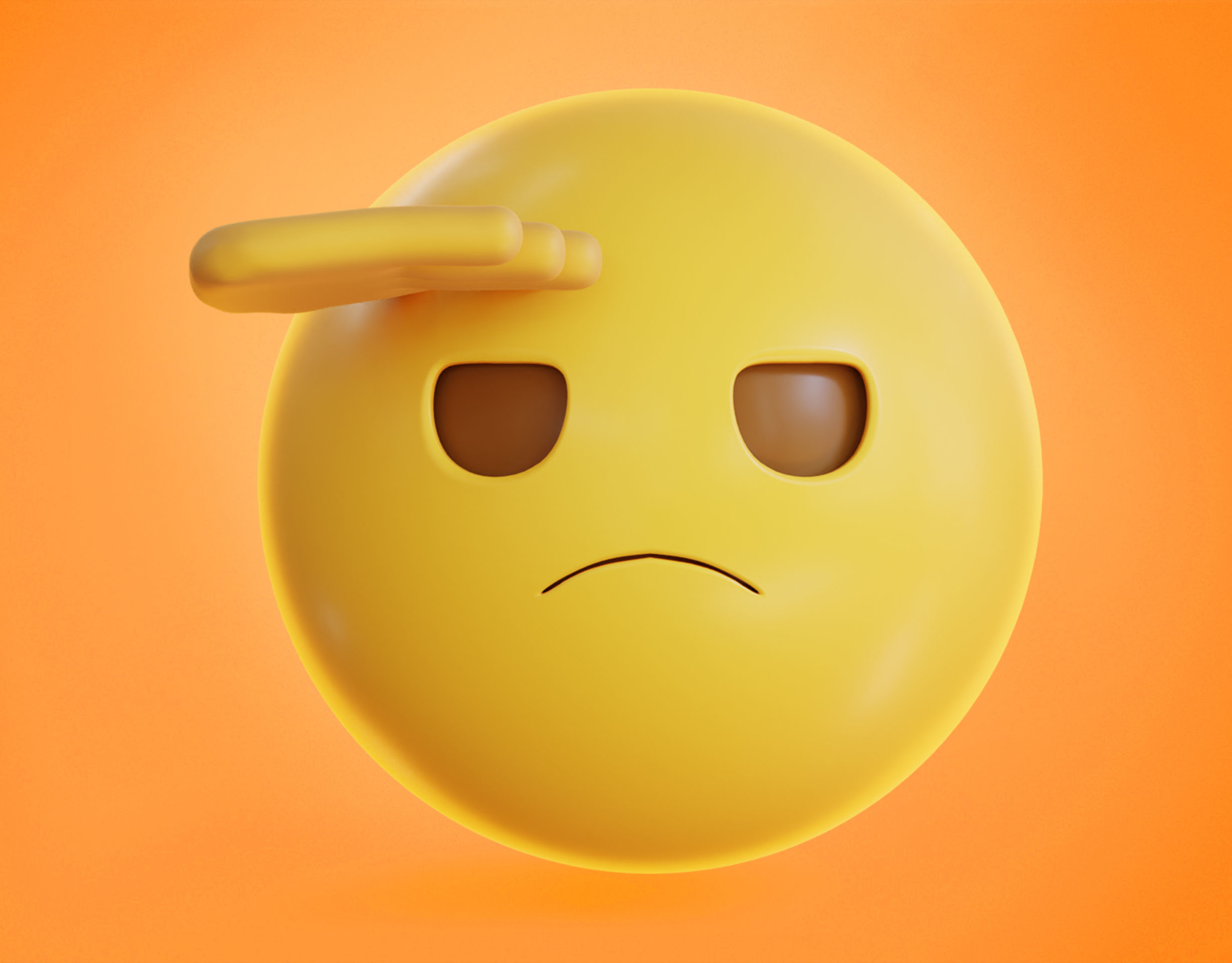 3D model Saluting face Animated Emoji VR / AR / low-poly | CGTrader