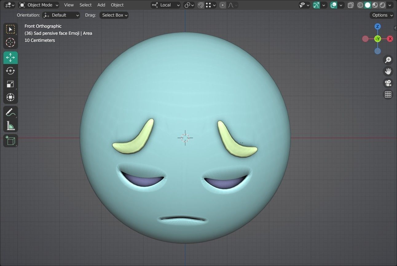 3D model Sad pensive face Animated Emoji VR / AR / low-poly | CGTrader