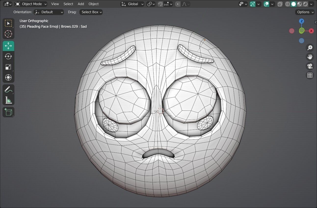 3D model Pleading Face Animated Emoji VR / AR / low-poly | CGTrader