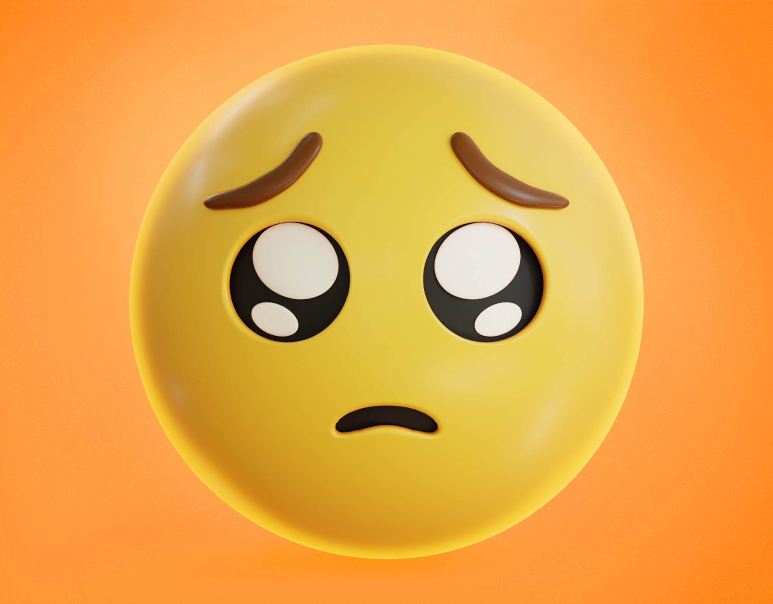 3D model Pleading Face Animated Emoji VR / AR / low-poly | CGTrader