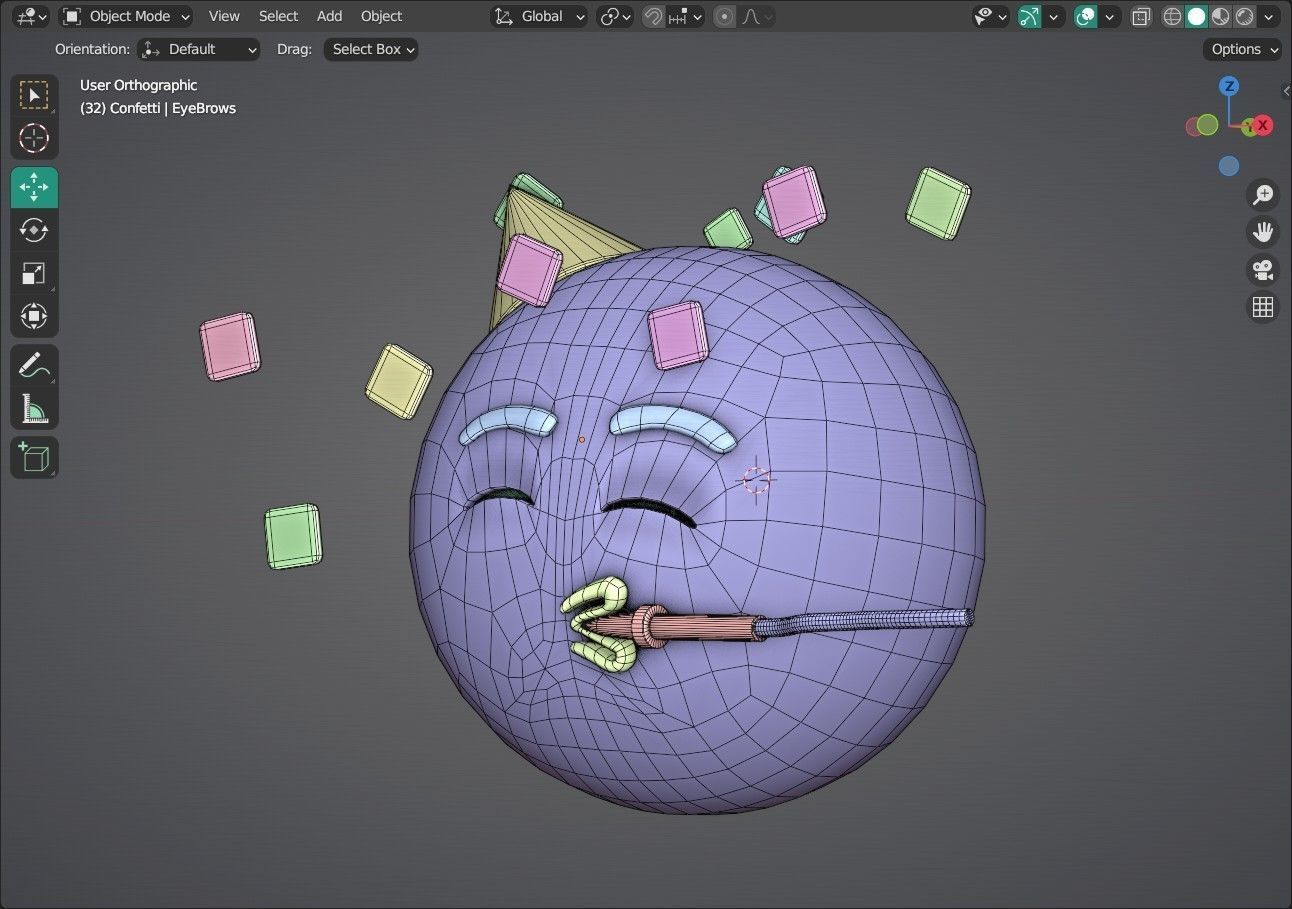 3D model Party Face Animated Emoji VR / AR / low-poly | CGTrader