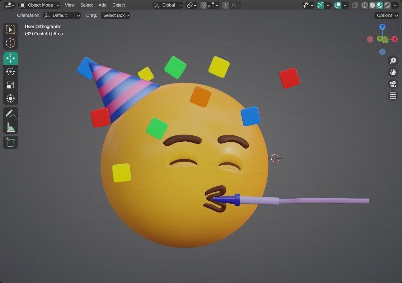 3D model Party Face Animated Emoji VR / AR / low-poly | CGTrader