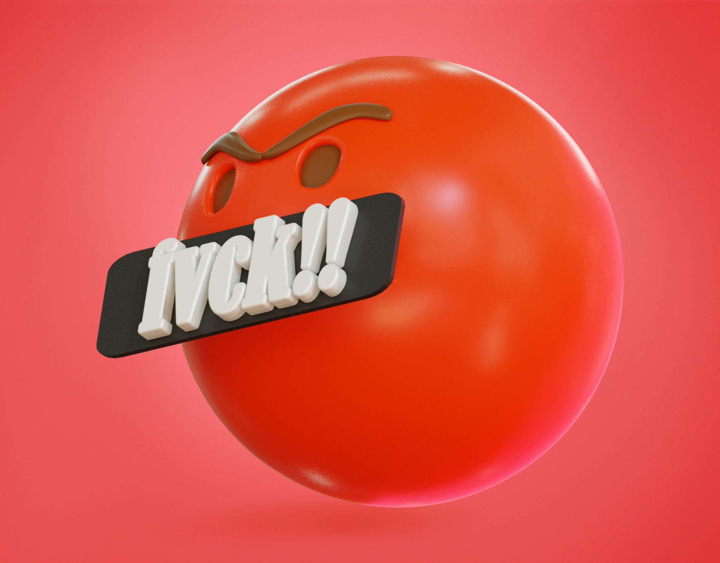 3D model Mad face Animated Emoji VR / AR / low-poly | CGTrader