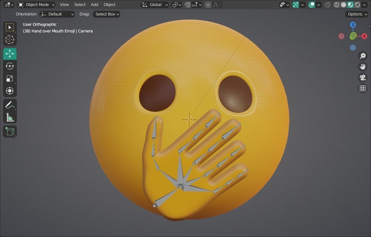 3D model Hand over Mouth Animated Emoji VR / AR / low-poly | CGTrader