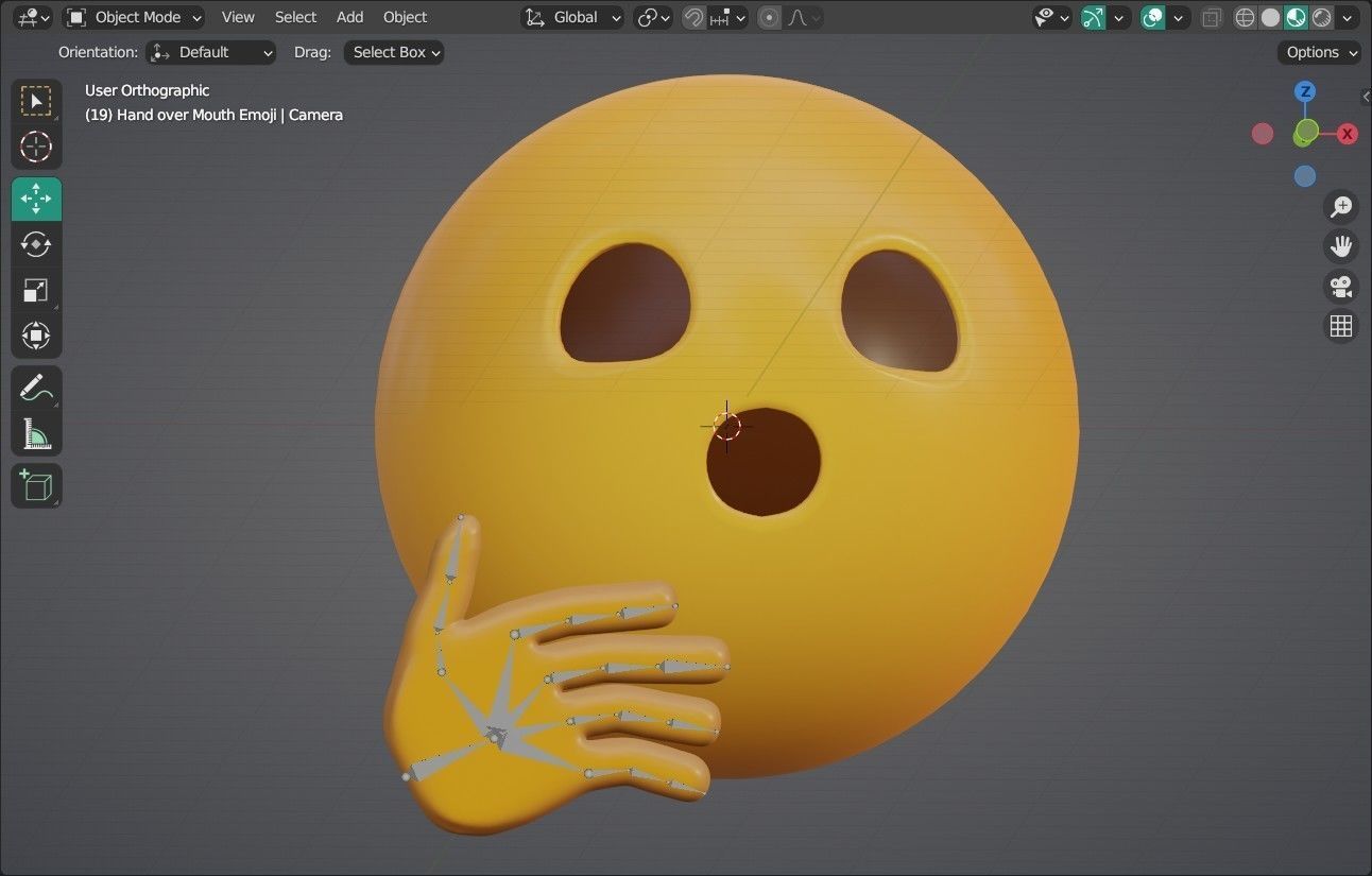 3D model Hand over Mouth Animated Emoji VR / AR / low-poly | CGTrader