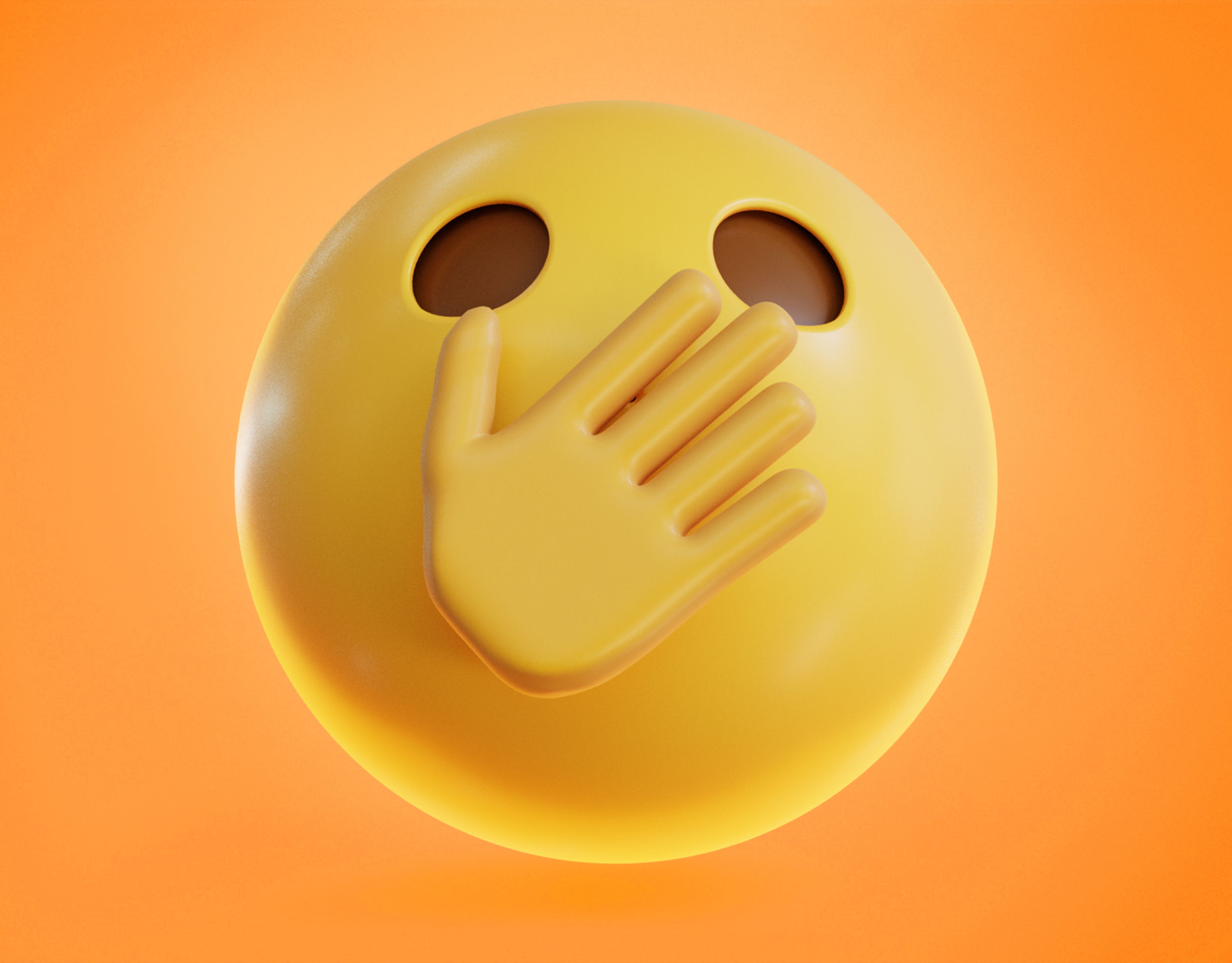 3D model Hand over Mouth Animated Emoji VR / AR / low-poly | CGTrader