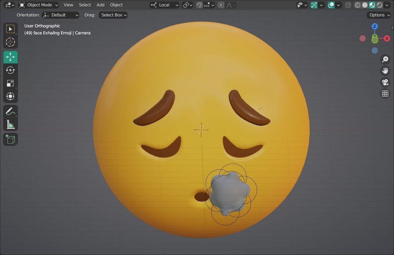 3D model face Exhaling Animated Emoji VR / AR / low-poly | CGTrader