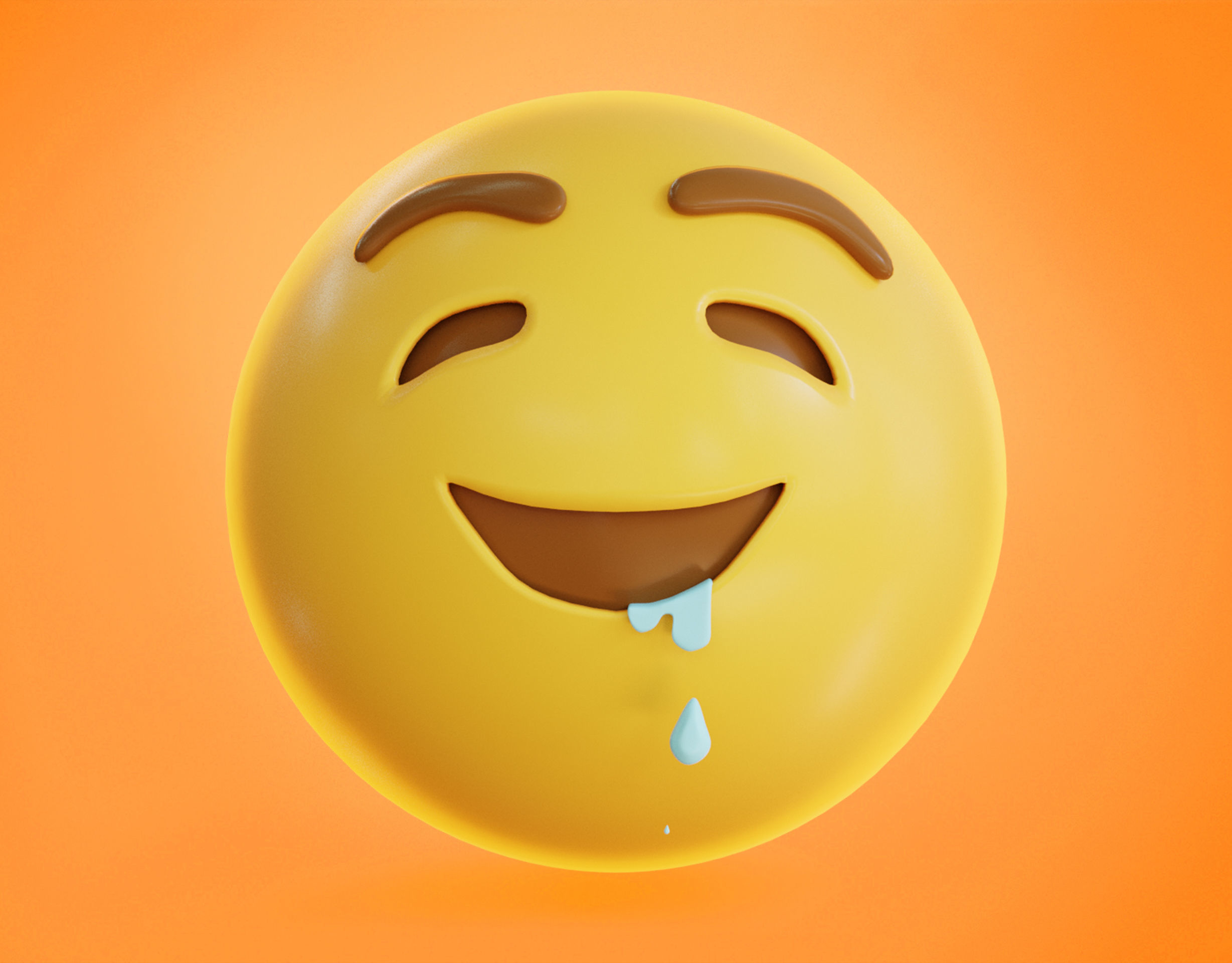 3D model Drooling face Animated Emoji VR / AR / low-poly | CGTrader