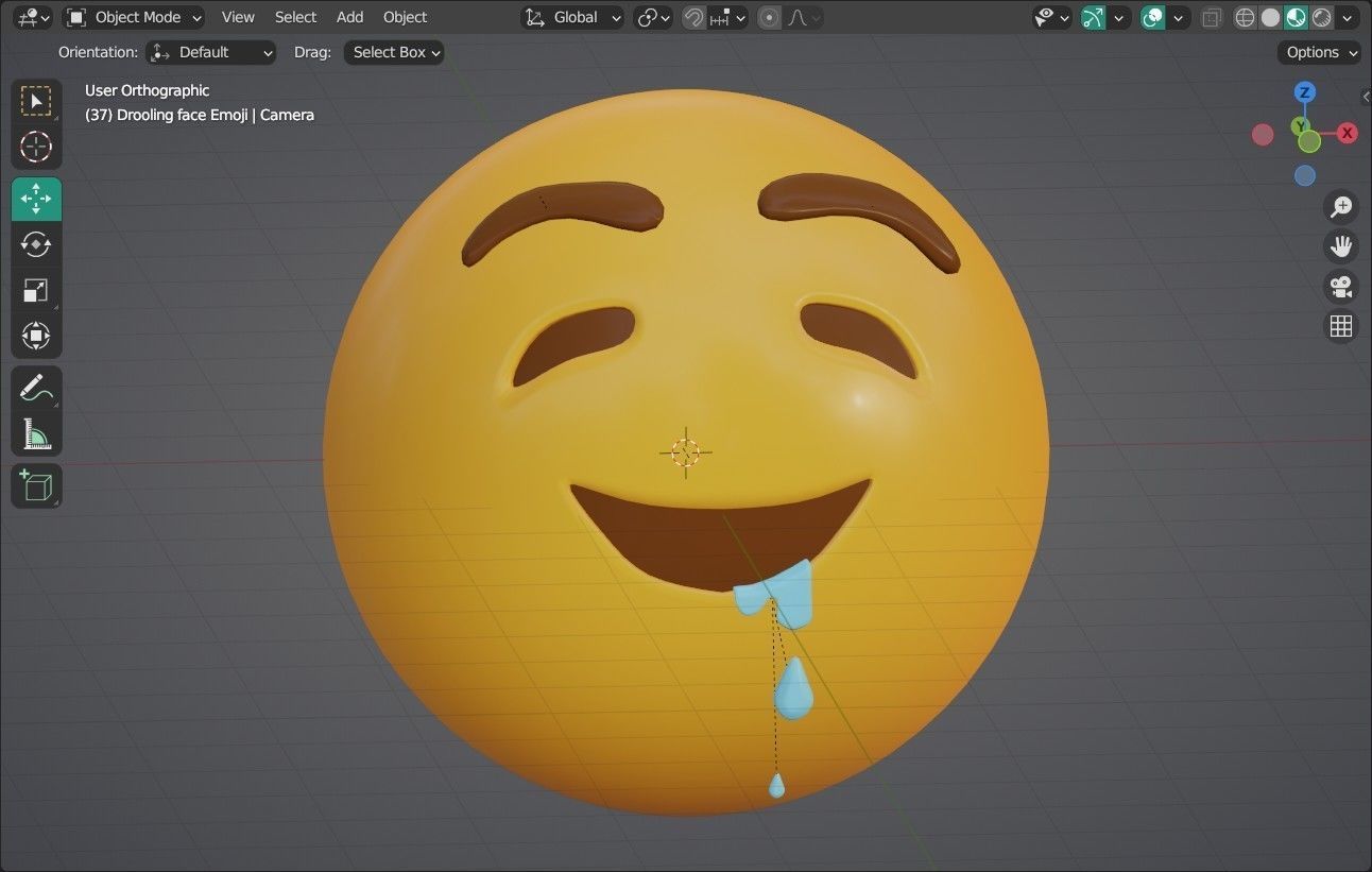 3D model Drooling face Animated Emoji VR / AR / low-poly | CGTrader