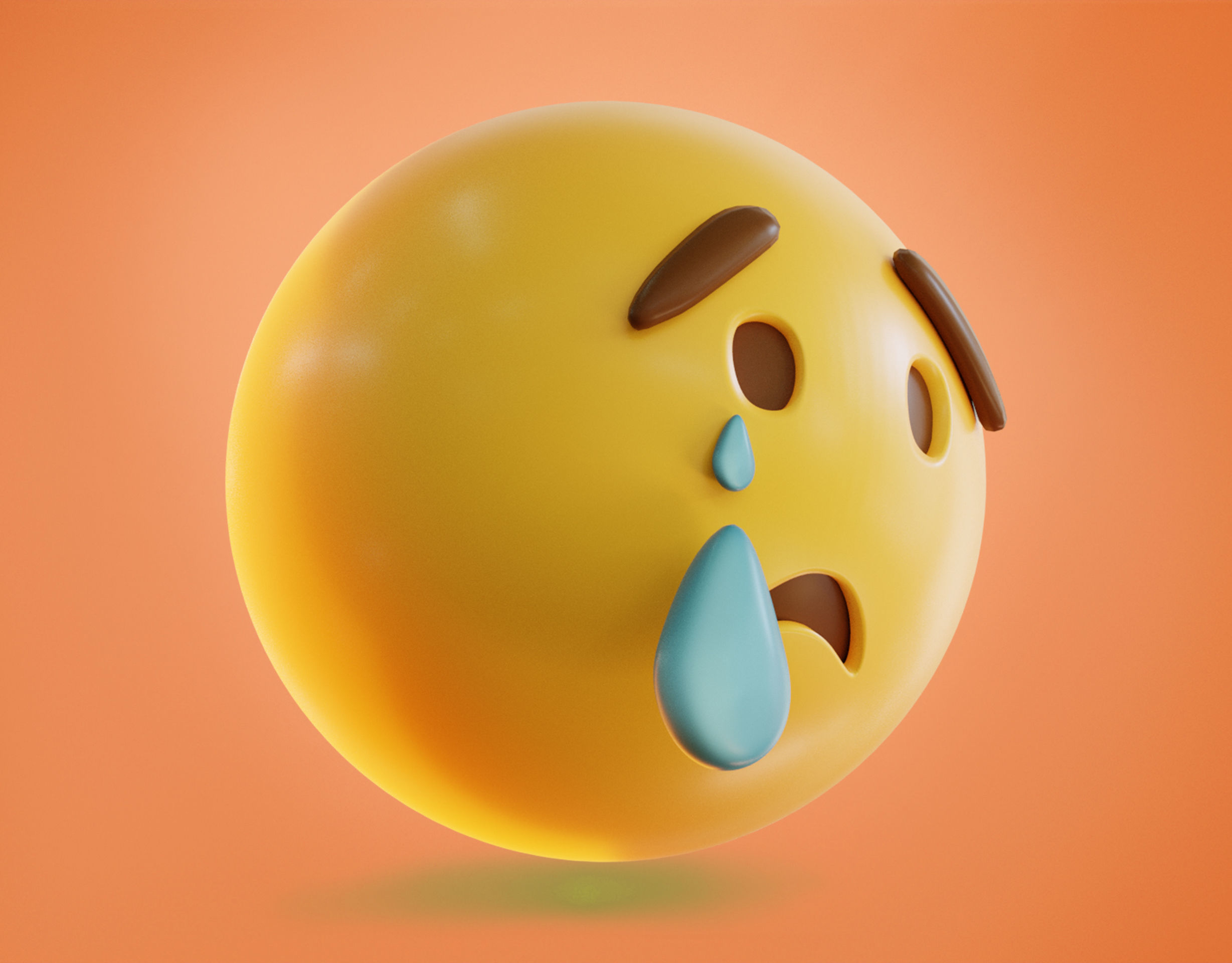 3D model Crying face Animated Emoji VR / AR / low-poly | CGTrader