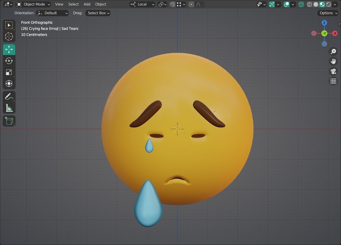 3D model Crying face Animated Emoji VR / AR / low-poly | CGTrader