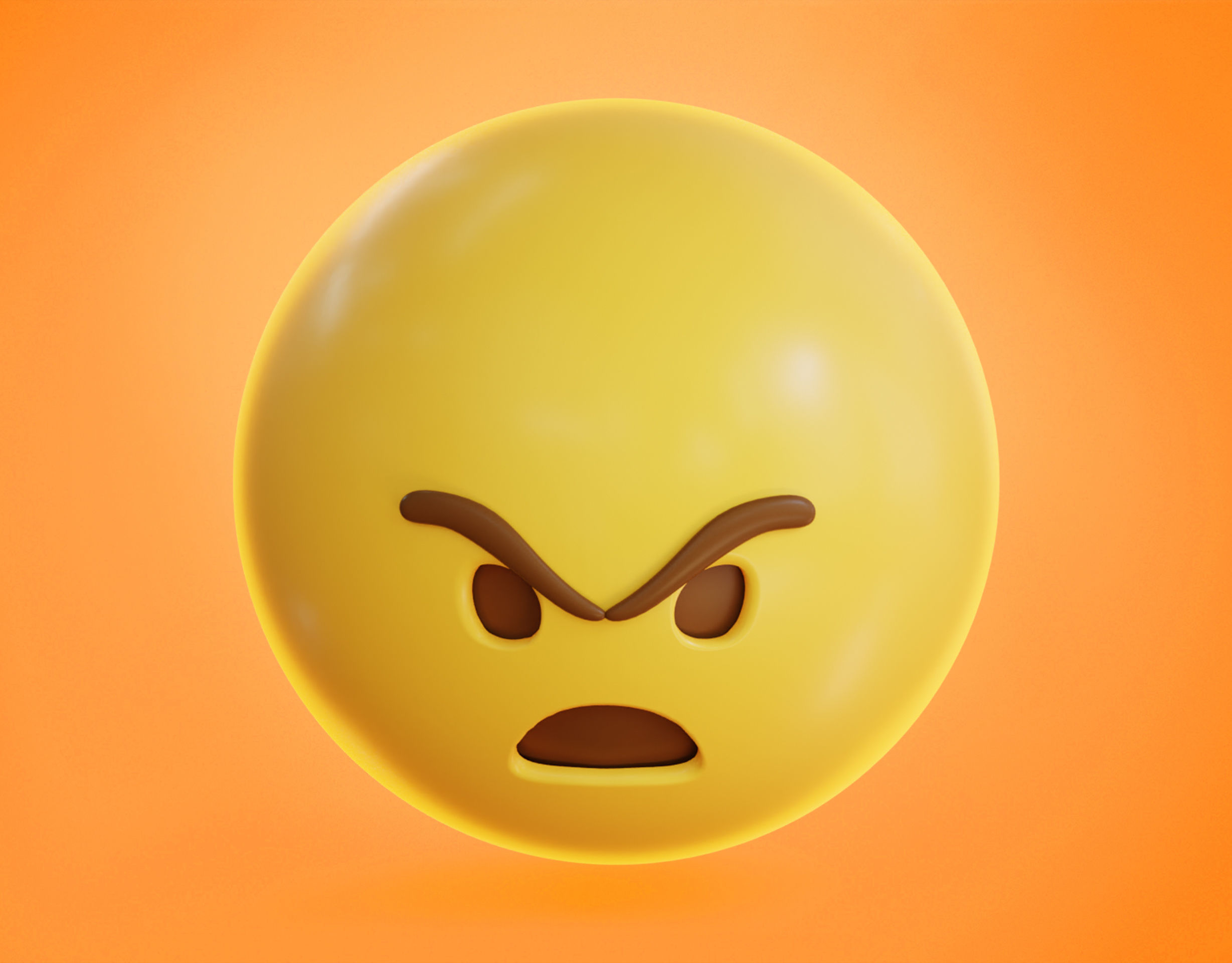 3D model Angry face Animated Emoji VR / AR / low-poly | CGTrader