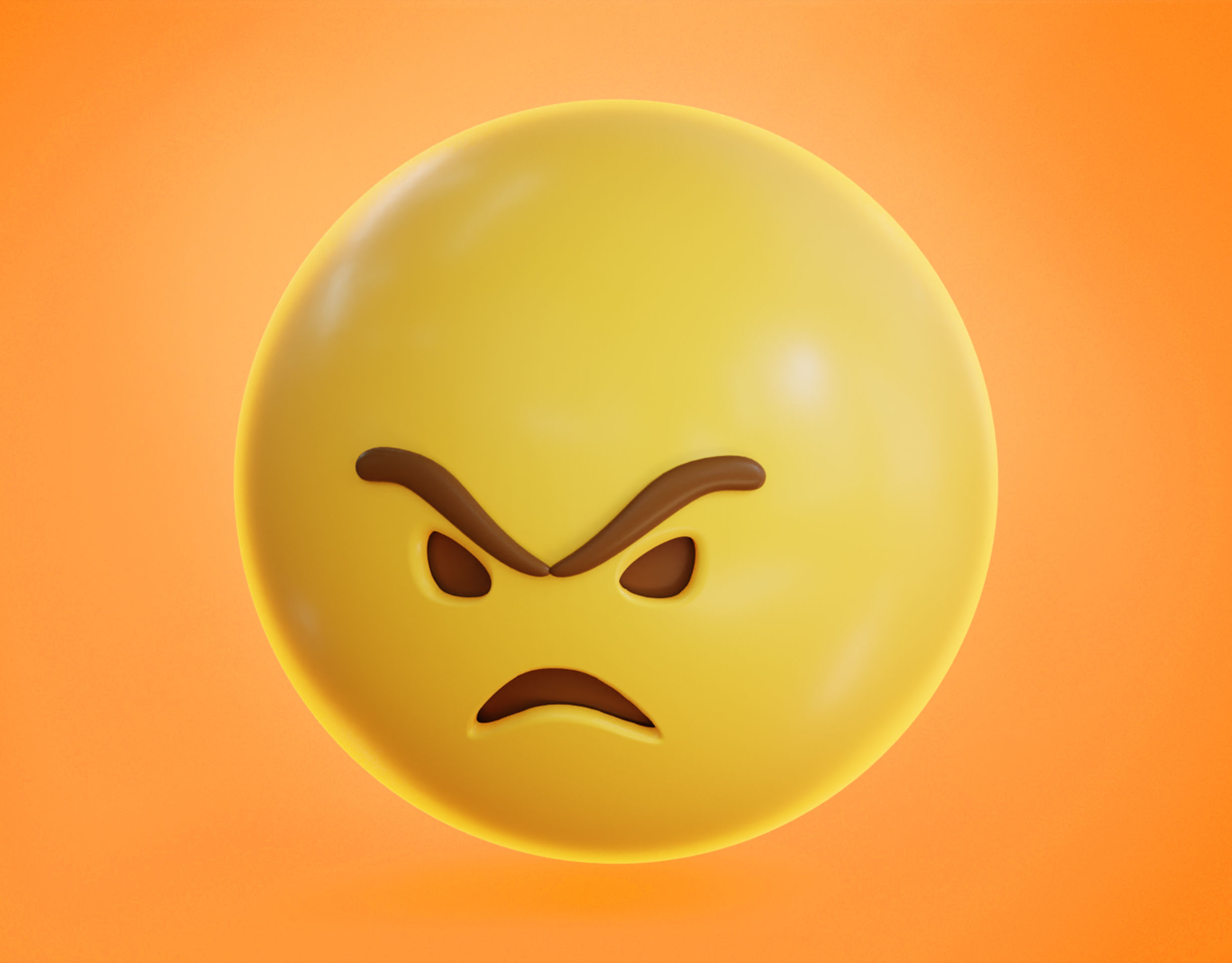 3D model Angry face Animated Emoji VR / AR / low-poly | CGTrader