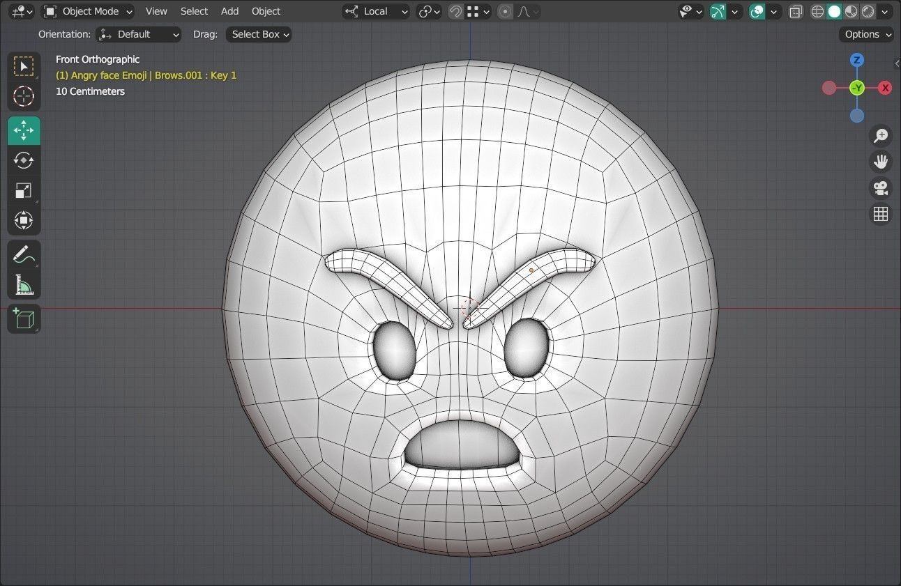 3D model Angry face Animated Emoji VR / AR / low-poly | CGTrader