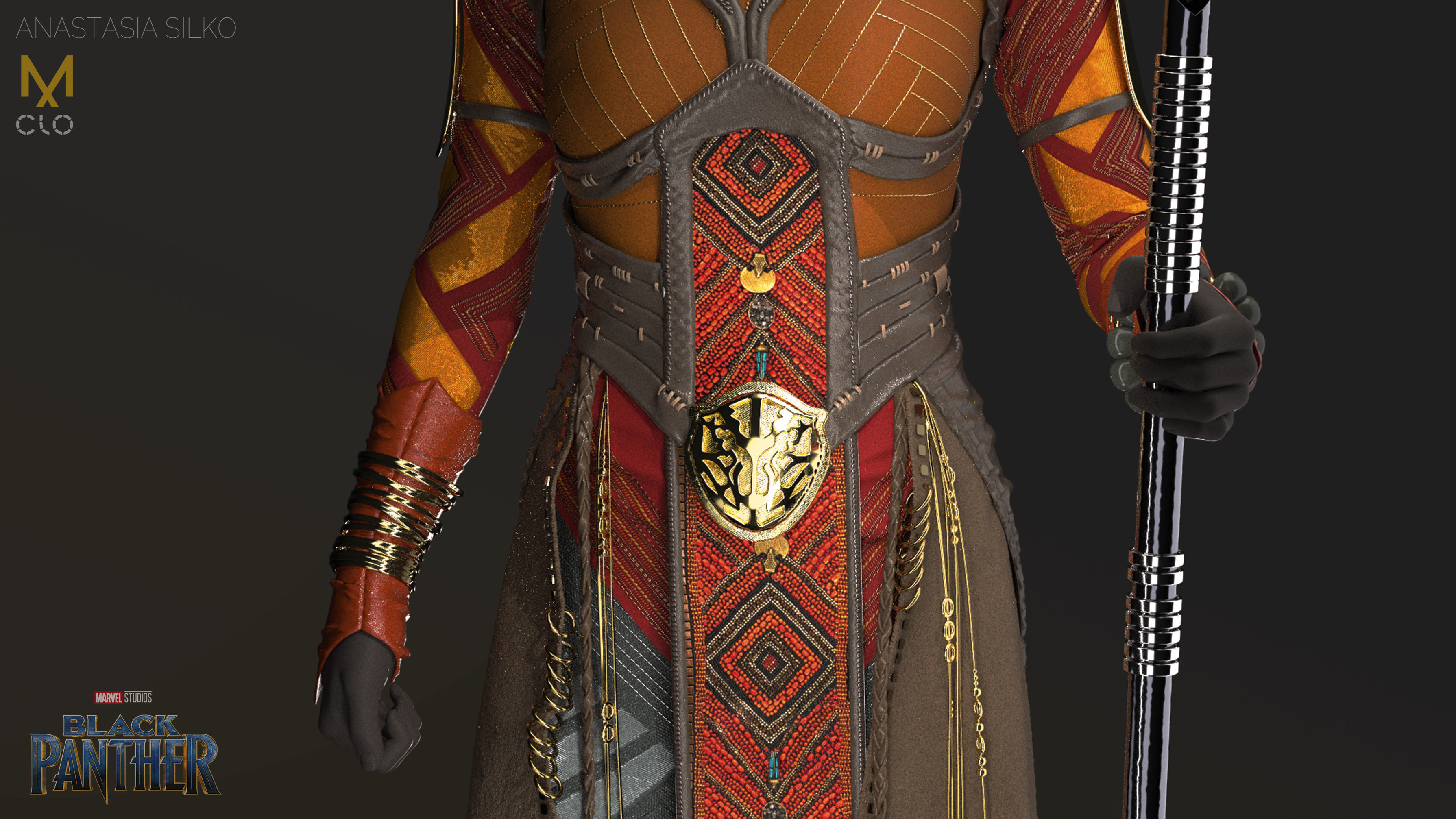Okoye costume Wakanda Forever Black Panther MD PROJECT AND OBJ 3D model ...