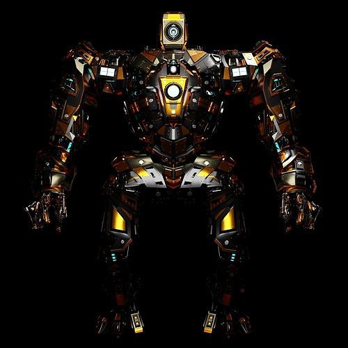 3D model War mech low poly and realistic mixed VR / AR / low-poly ...