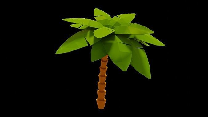 Stylized low poly Palm Tree 3D model | CGTrader