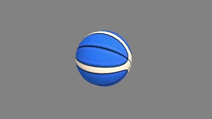 3D model Cartoon basketball - blue VR / AR / low-poly | CGTrader