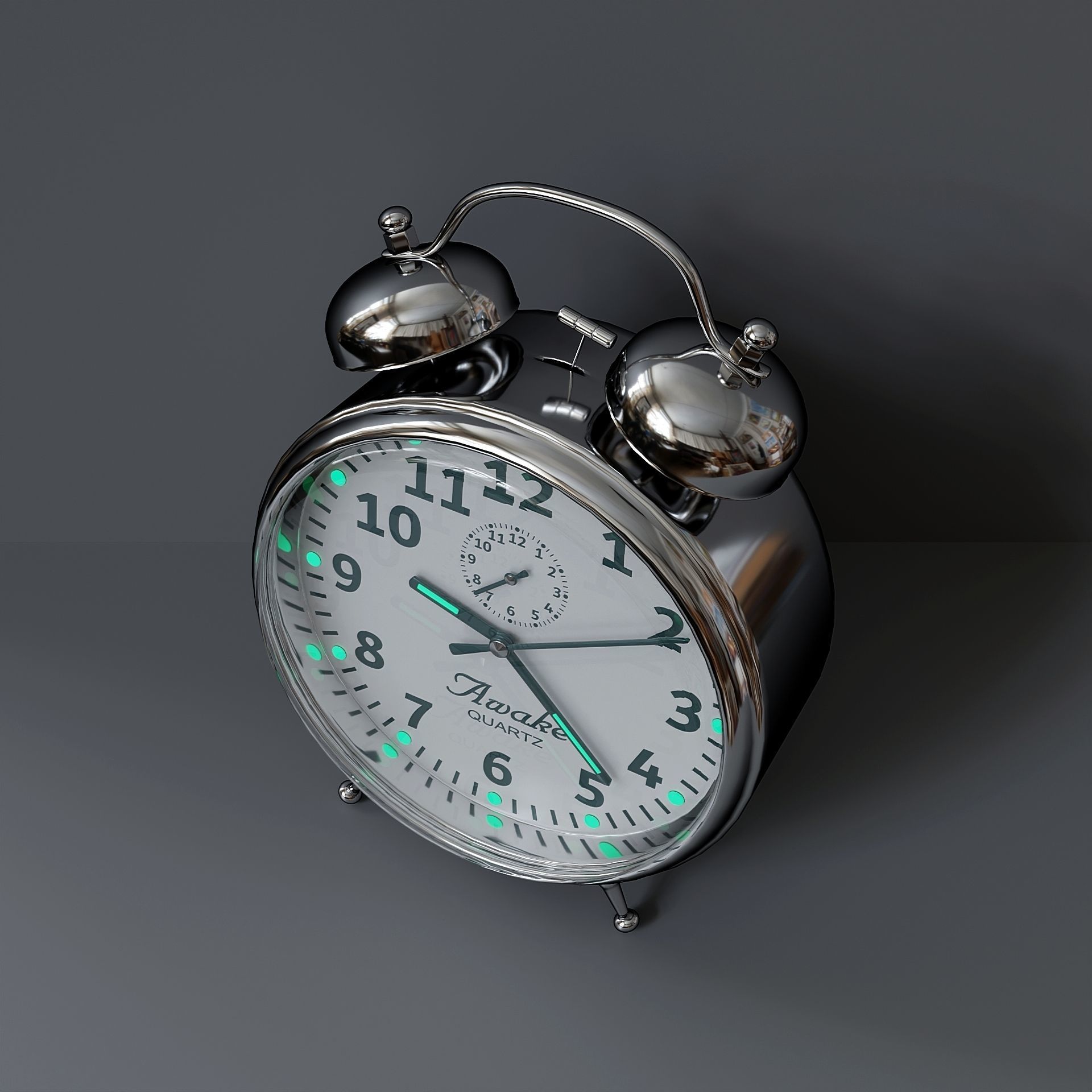 Alarm clock with illumination 3D model | CGTrader