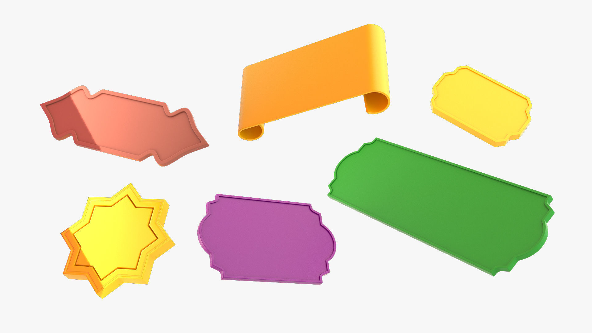 Islamic Frames Set 3D model | CGTrader