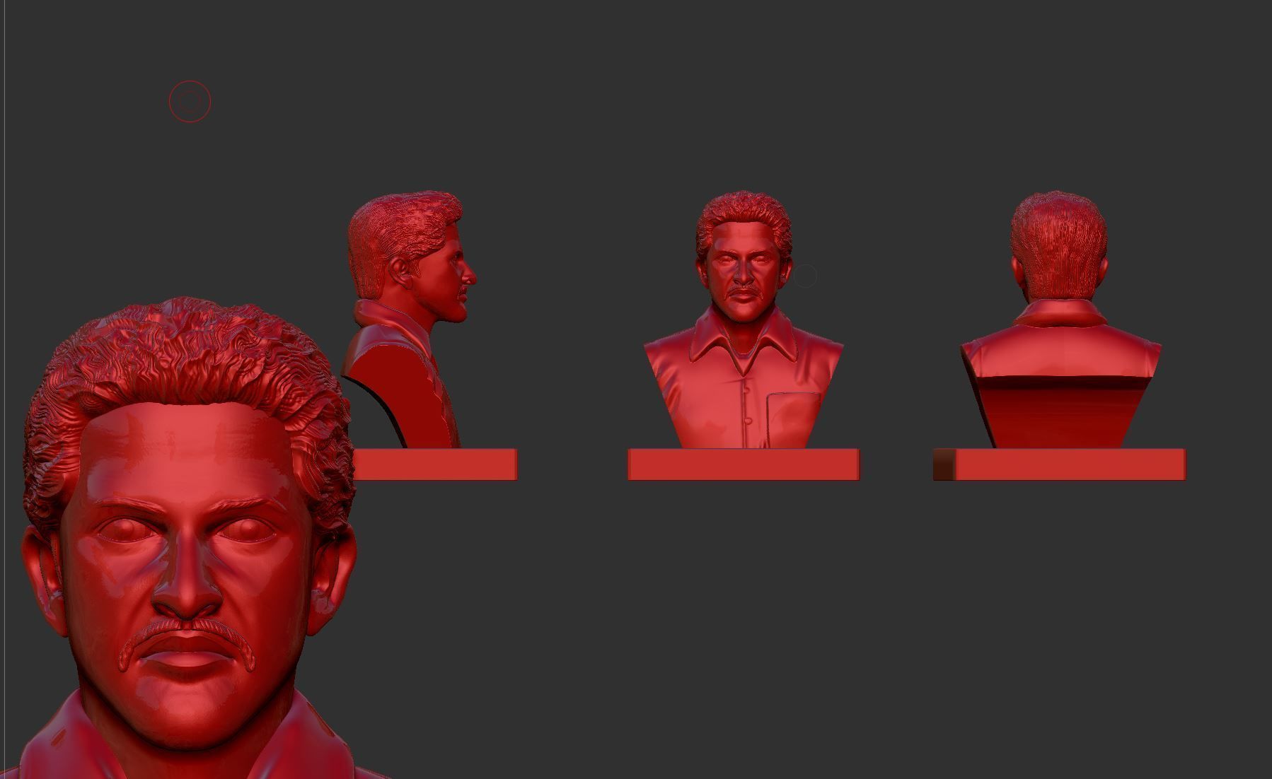 Male bust solid model 3D model 3D printable | CGTrader
