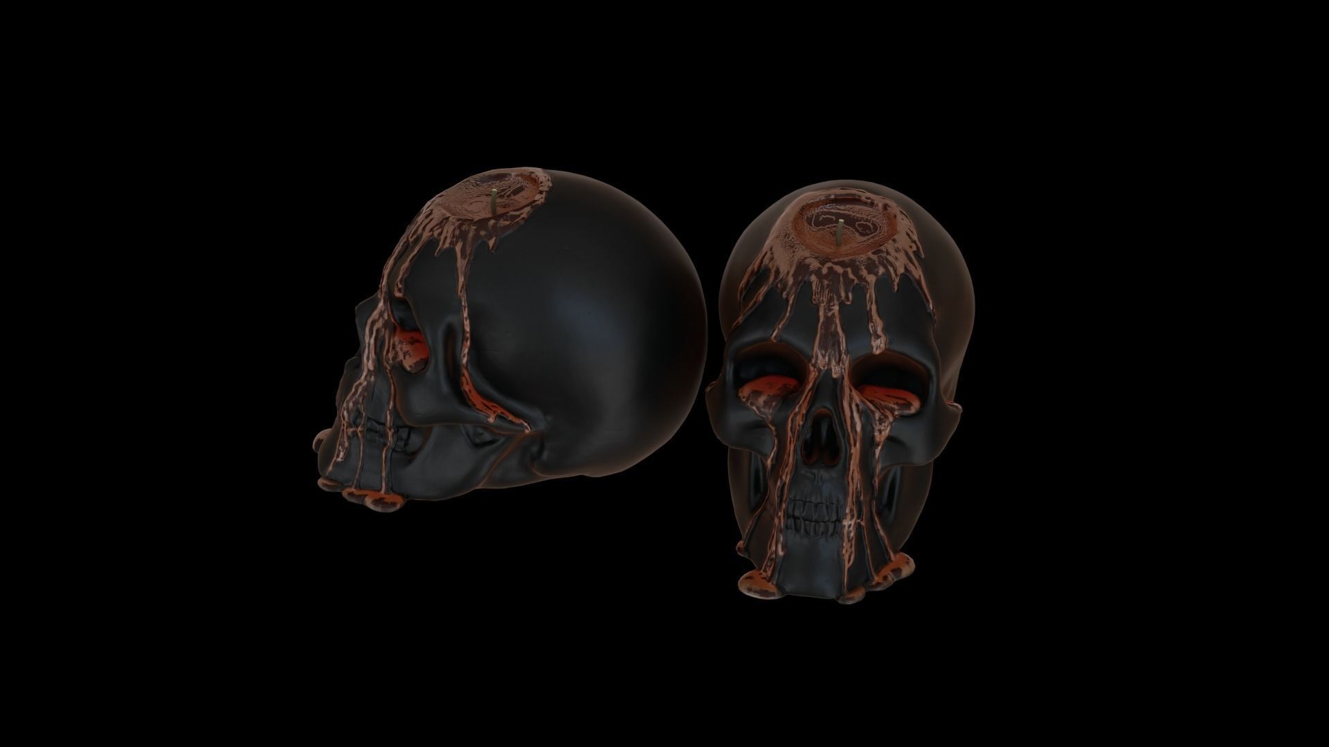 Halloween Bleeding Skull Candle 3D model | CGTrader