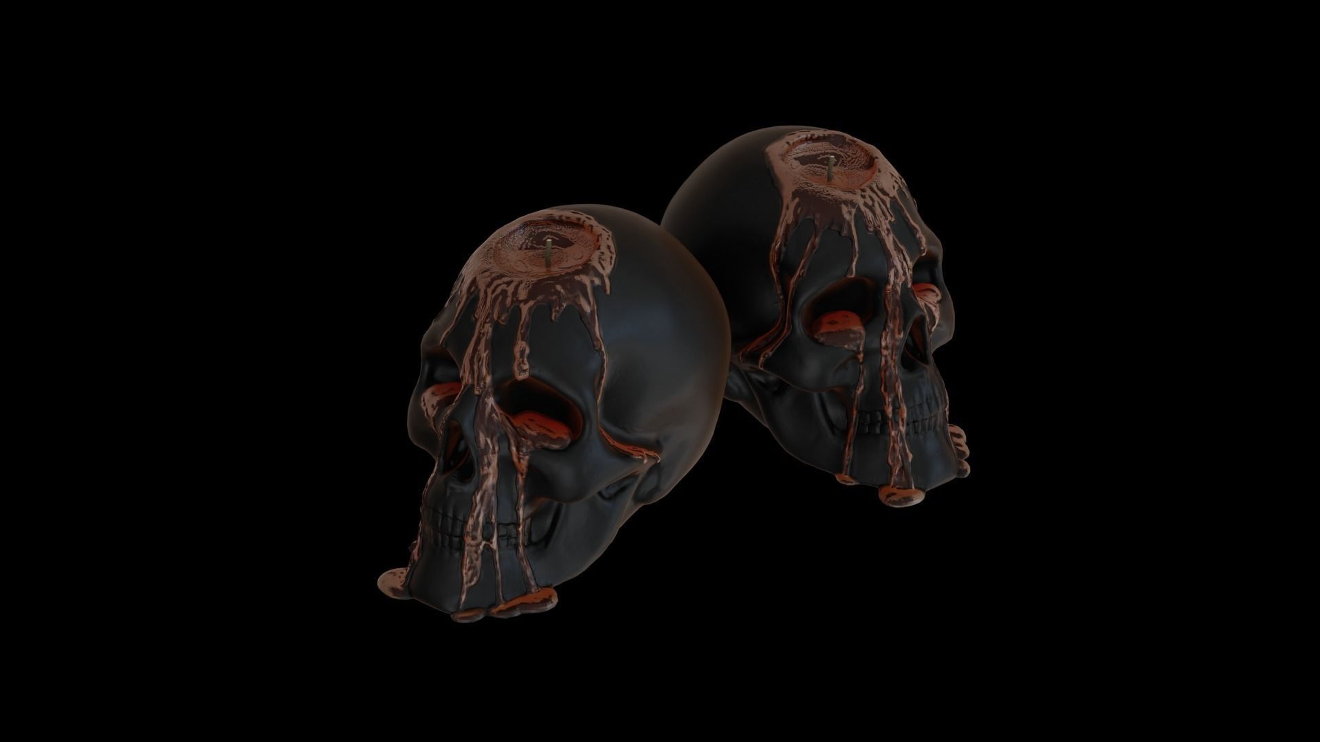 Halloween Bleeding Skull Candle 3D model | CGTrader