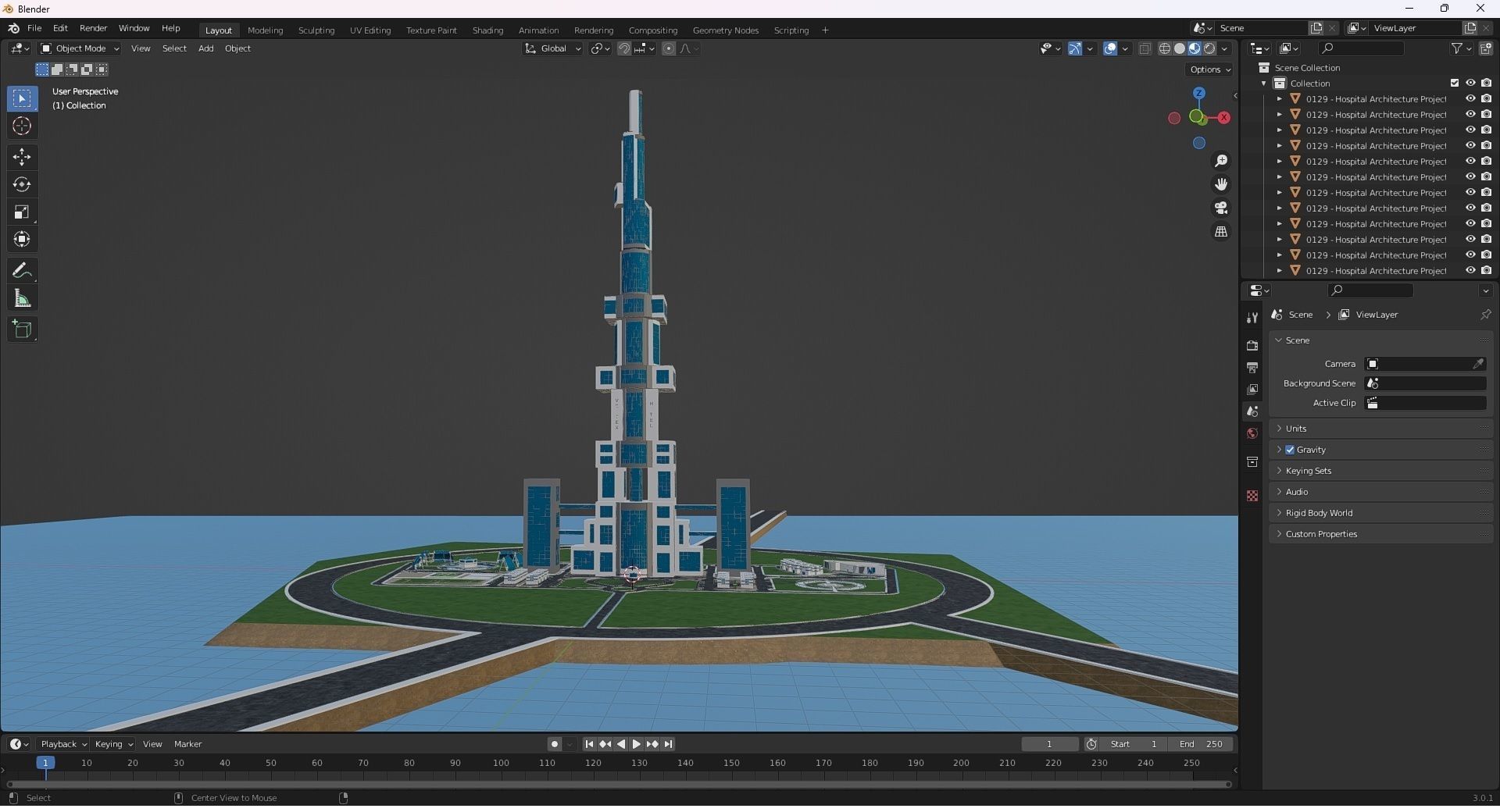 0132 - Skyscraper Architecture Project 3D model | CGTrader