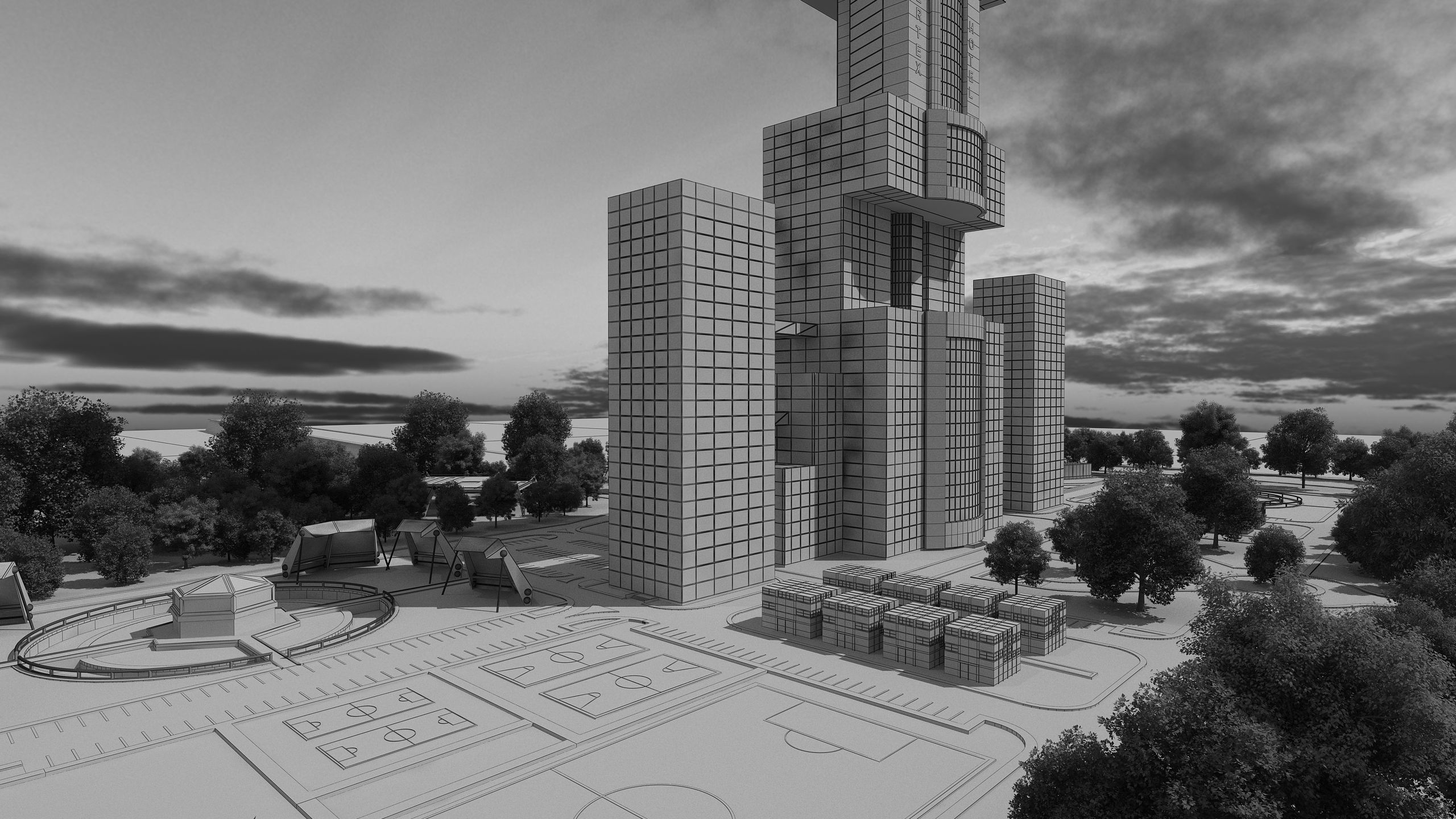 0132 - Skyscraper Architecture Project 3D model | CGTrader