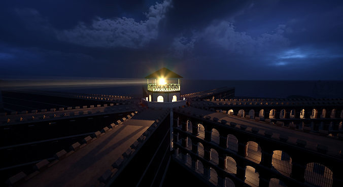 3D model Cellular Jail Kala Pani South Andaman VR / AR / low-poly ...