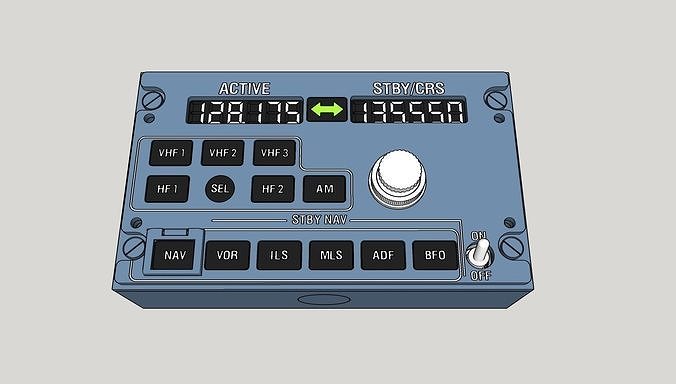 A320 or A330 RMP control panel 3D model 3D printable | CGTrader
