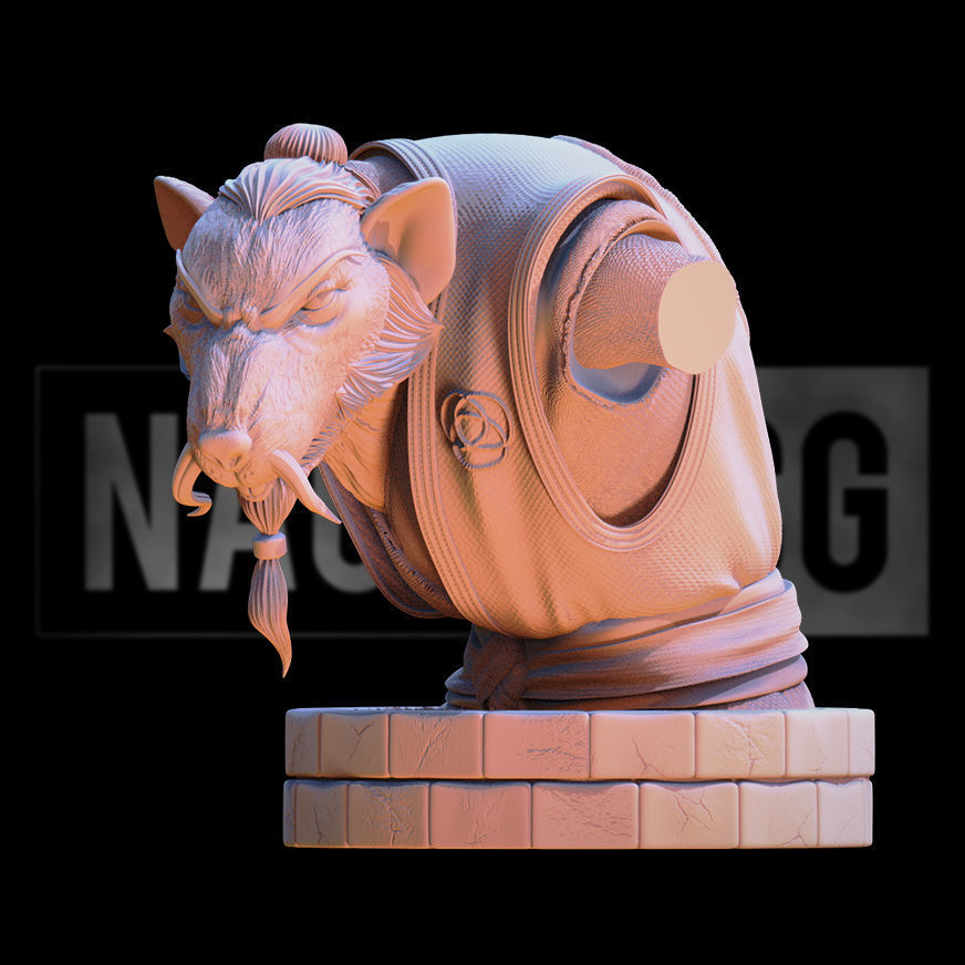 Fan Art Splinter from TMNT - Bust Version 3D model 3D printable | CGTrader