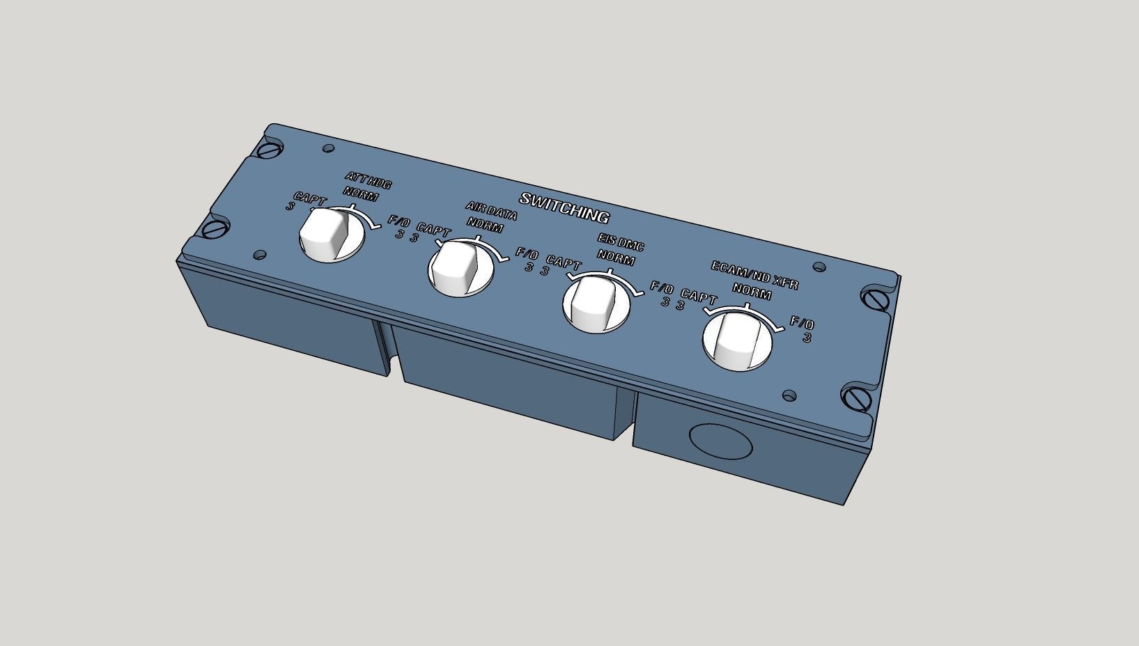 A320 ECAM control panel and Switching panel 3D model 3D printable ...