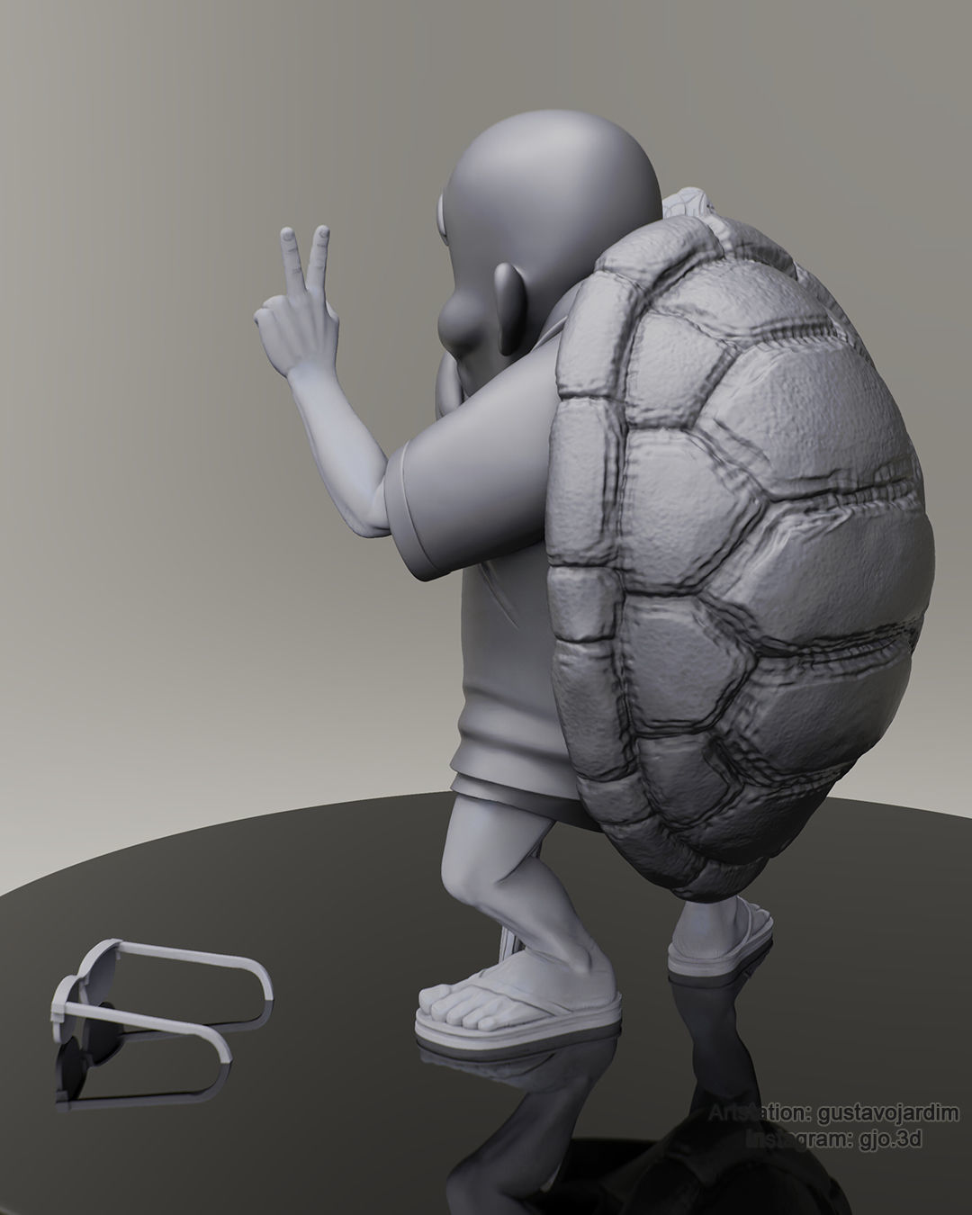 Dragonball Master Roshi - Master Senin - Mestre Kame - Figure 3D model ...