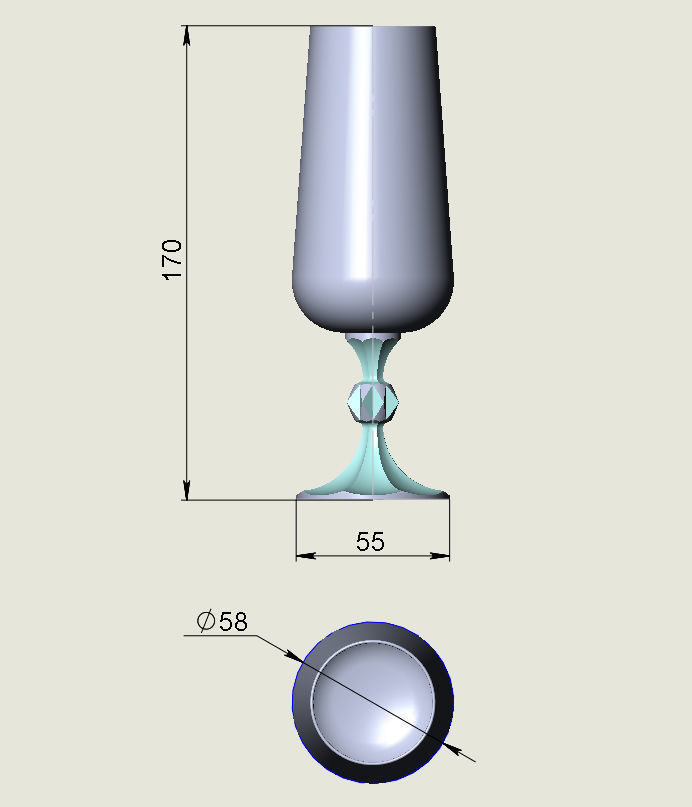 Champagne Glass - BOHEMIA Claudia 180 ml 3D model | CGTrader