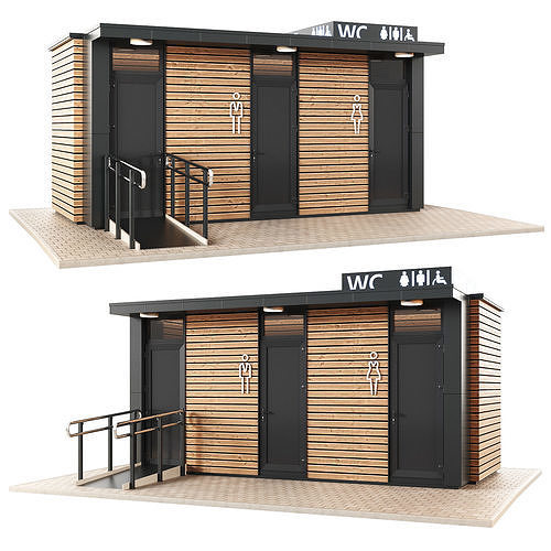 Public toilet 3D model | CGTrader