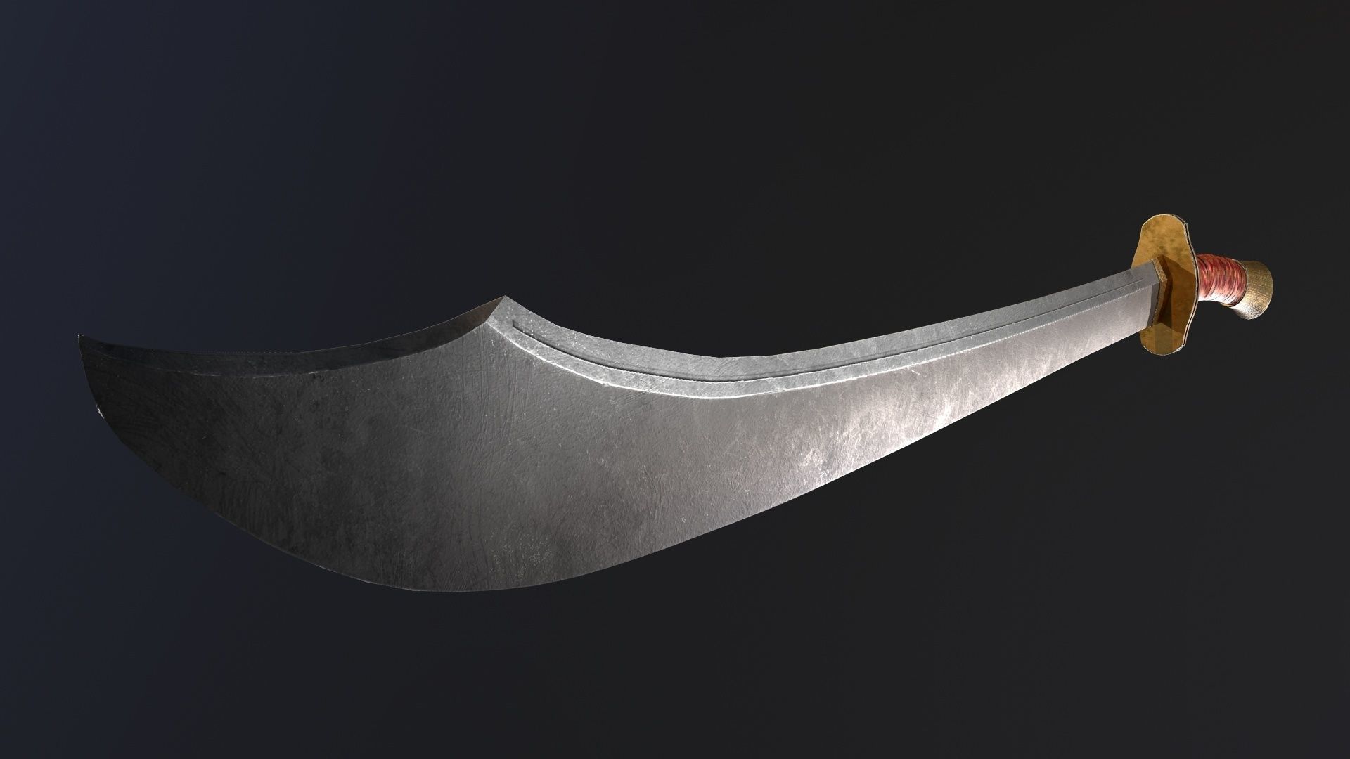 3D model Chinese Broad Sword PBR VR / AR / low-poly | CGTrader