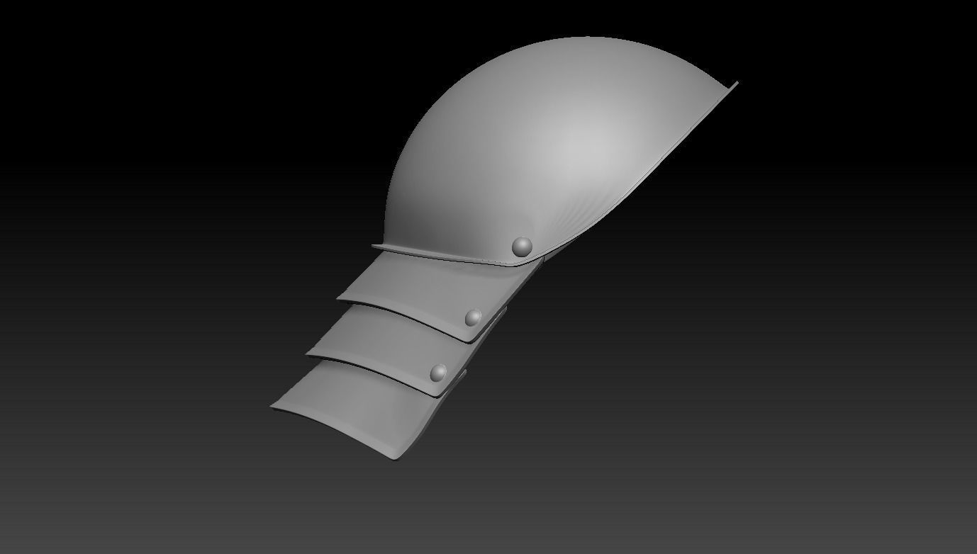 High-poly model knight pauldron 3D model | CGTrader
