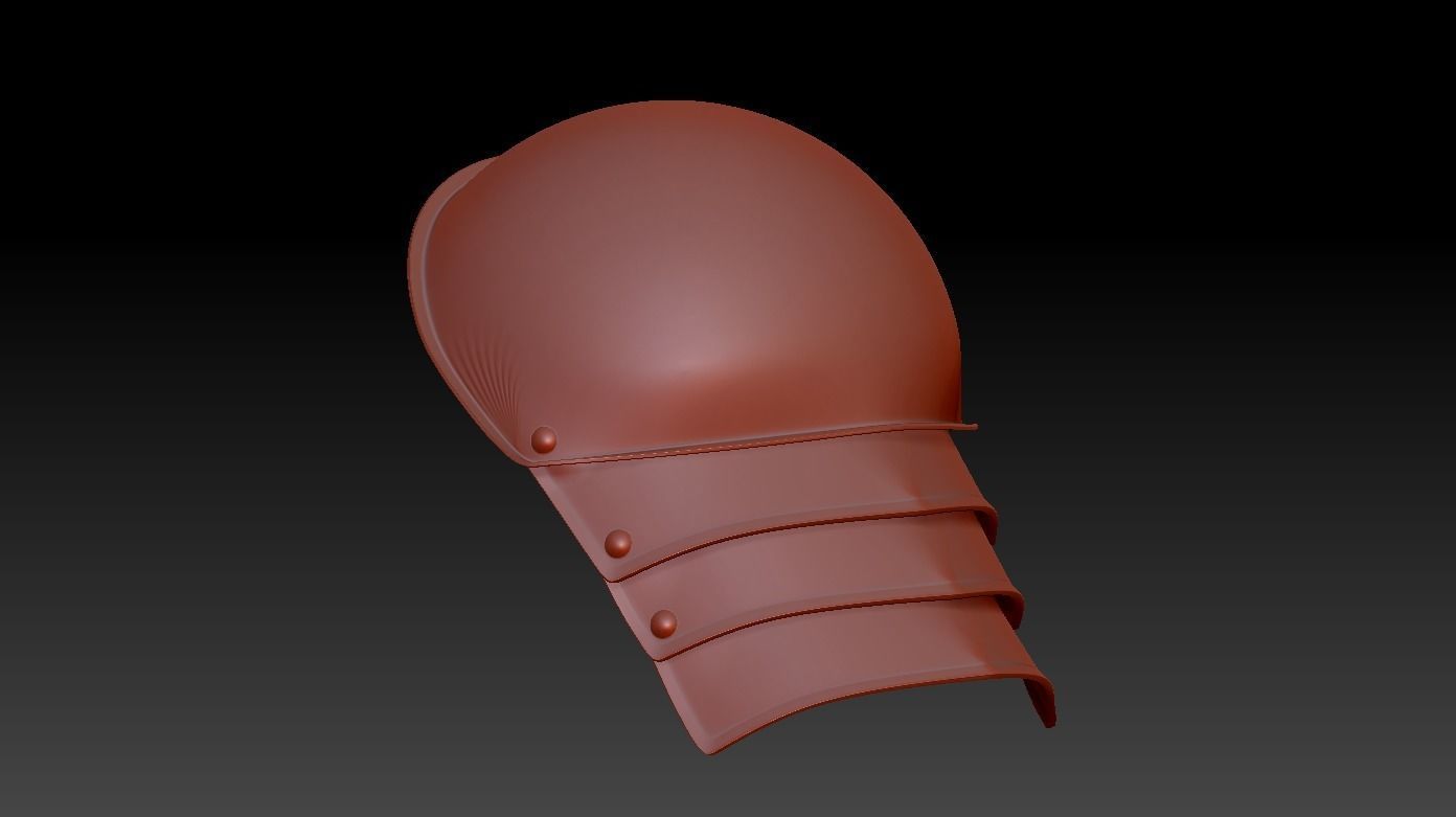 High-poly model knight pauldron 3D model | CGTrader