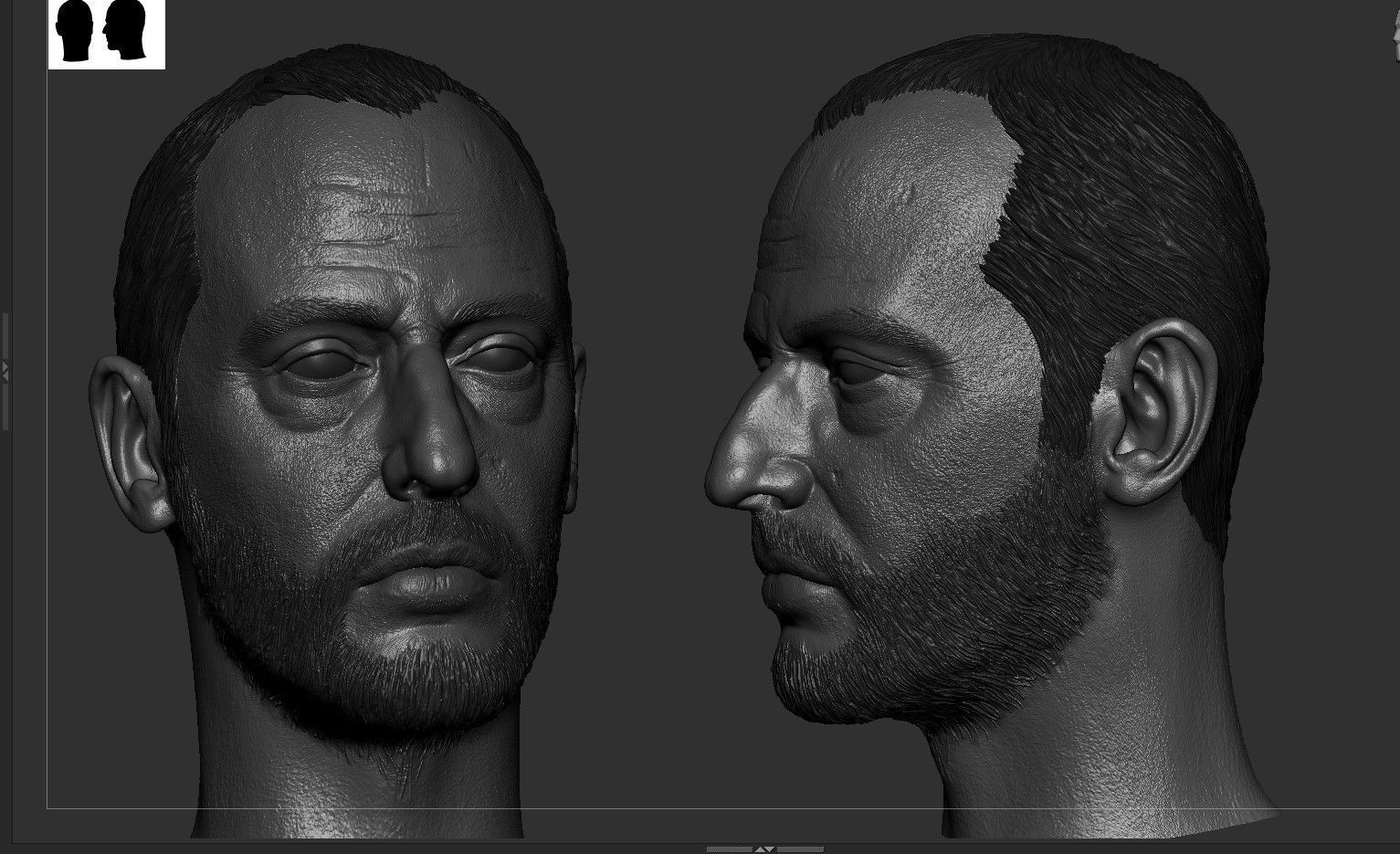 Leon The Professional - Jean Reno Head 3D model 3D printable | CGTrader