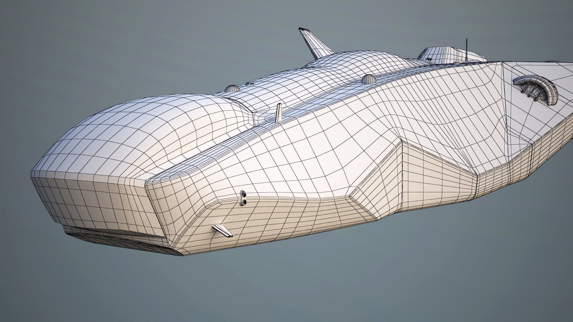 3D model Low-poly Sci-fi Corvette VR / AR / low-poly | CGTrader