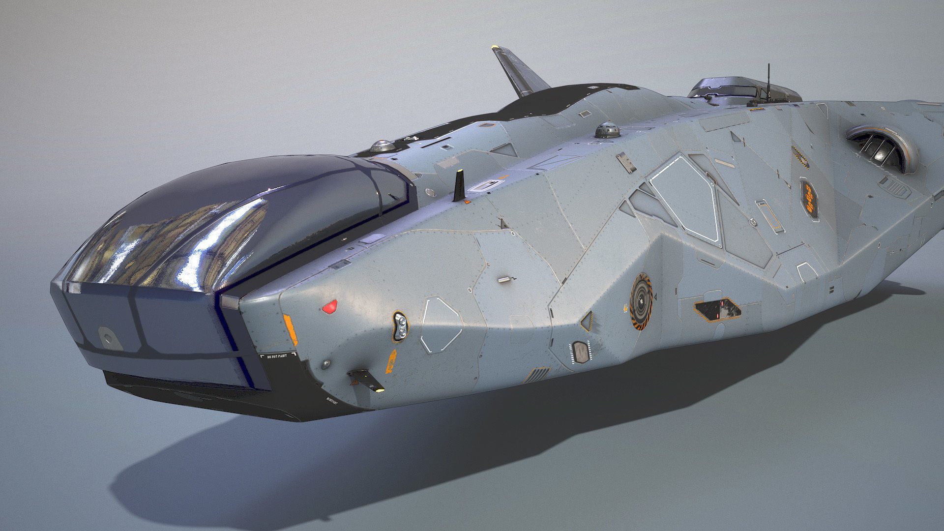 3D model Low-poly Sci-fi Corvette VR / AR / low-poly | CGTrader